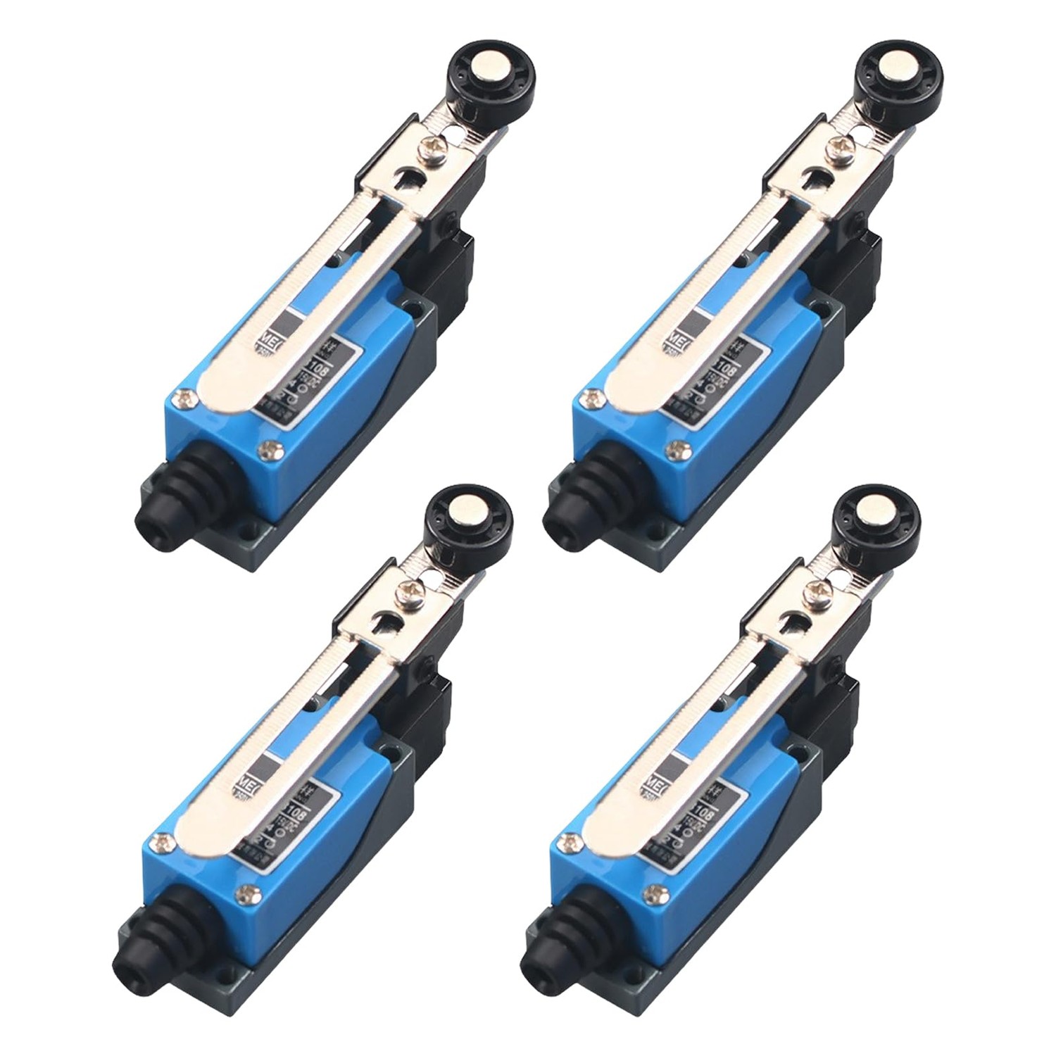 Set of 4 Adjustable Limit Switches: Lever Limit Switch 1NC 1NO Roller ...