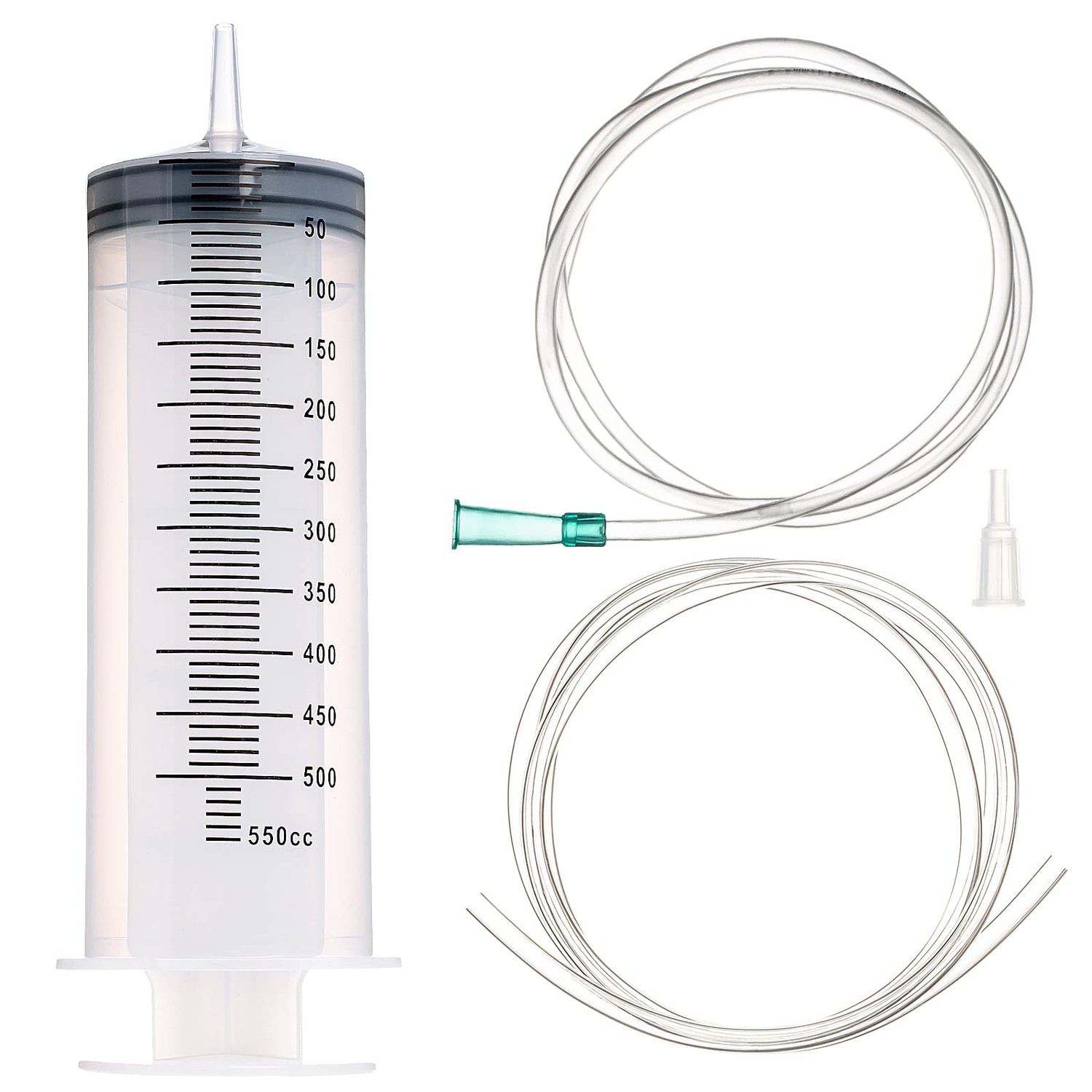 Syringe, 16.9 fl oz (500 ml) Syringe, Large + 2 Pieces, 1 Meter ...