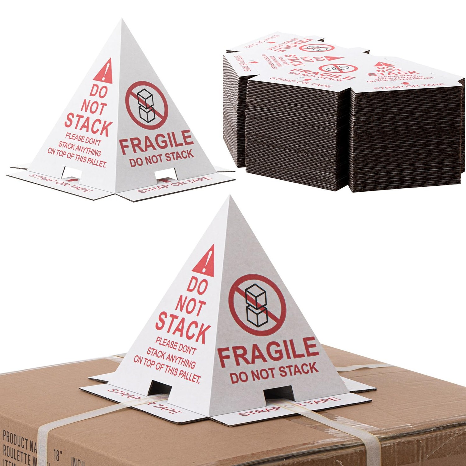 Dunzoom 60 Pcs Do Not Stack Cones 8 x 8 x 10" Do Not Stack Pallet Cones ...