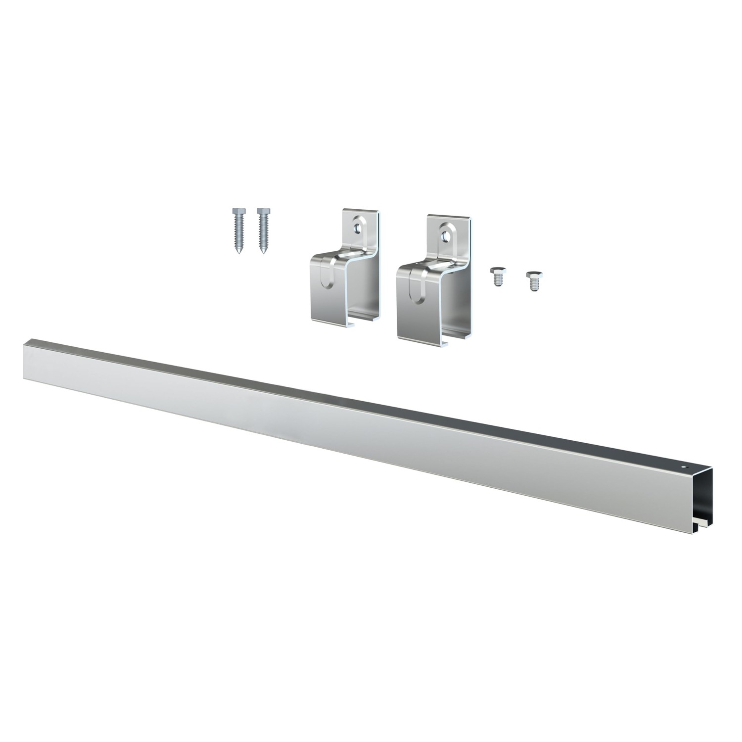 HARDJULAN 4FT Heavy-Duty Galvanized Steel Box Rail with 2 X Bracket ...