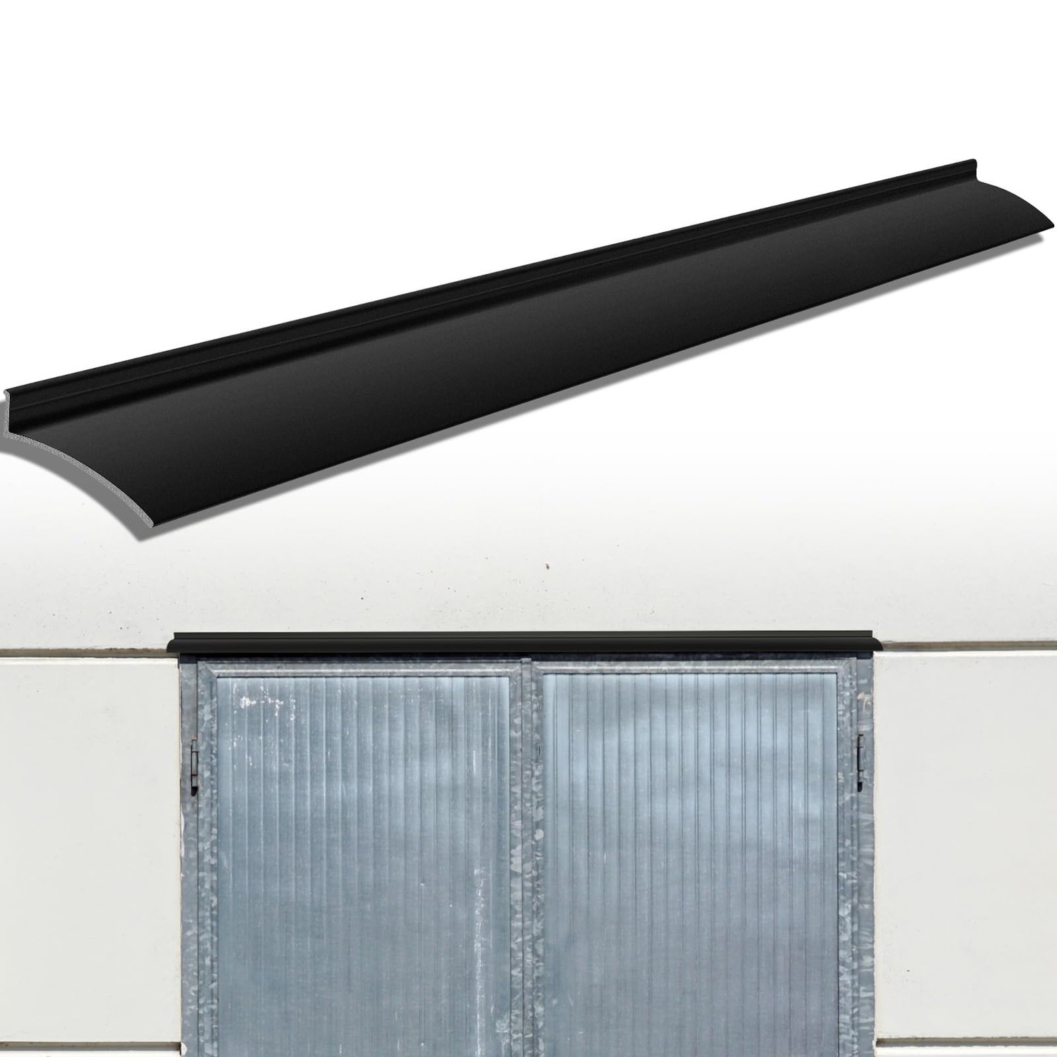 Hicarer 1 Pcs Black Anodized Aluminum Door Drip Cap Overall Height 1-1/ ...