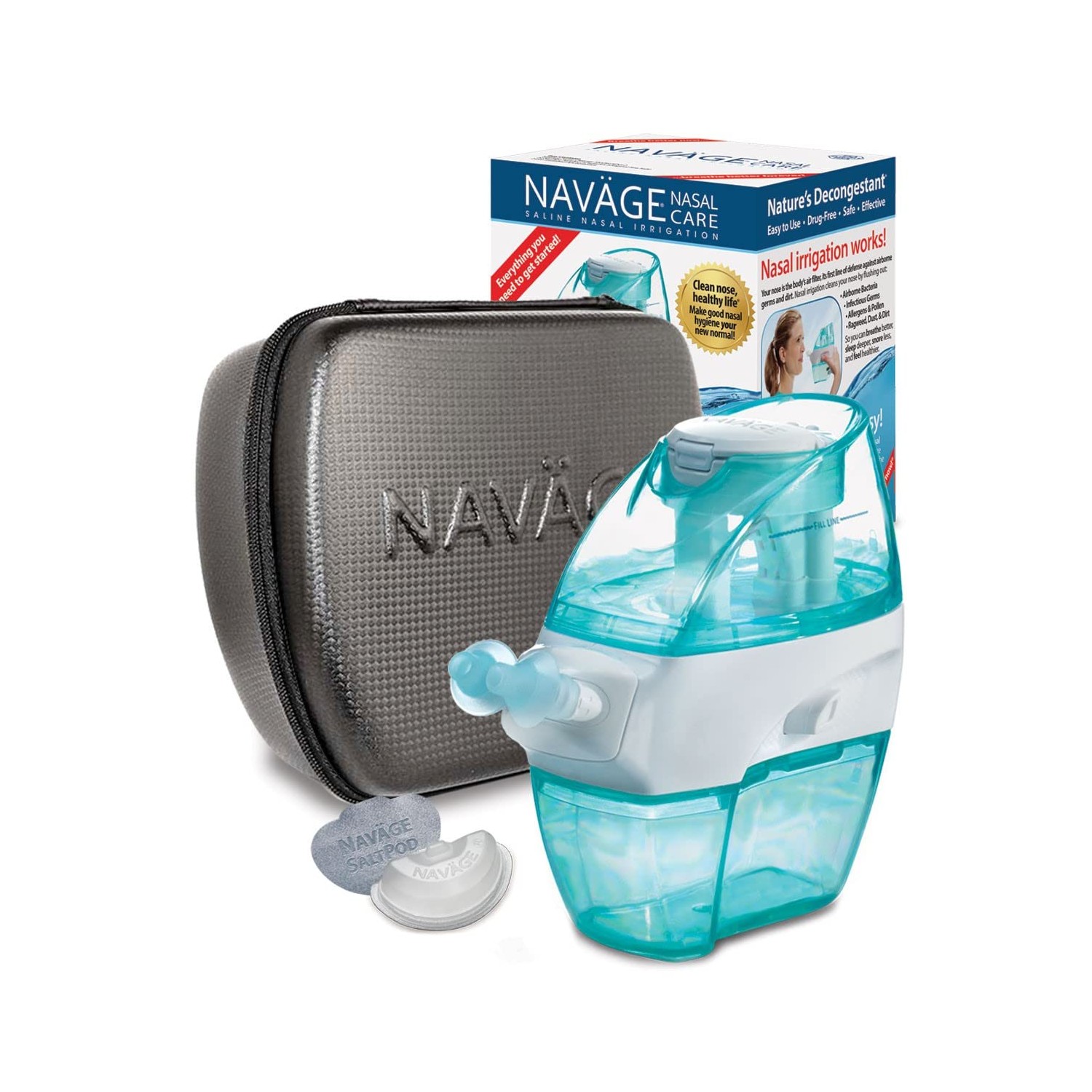 Navage Starter Bundle - Navage Nasal Irrigation System - Saline Nasal ...