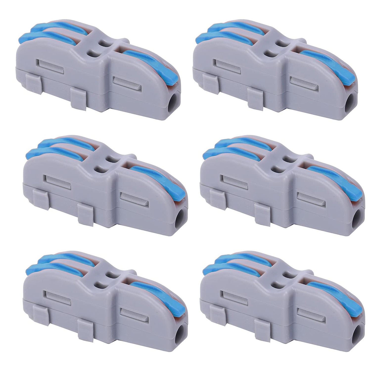 Tbest 20Pcs Quick Terminal Block, 1 to 2 Lever Wire Connector, IDC ...