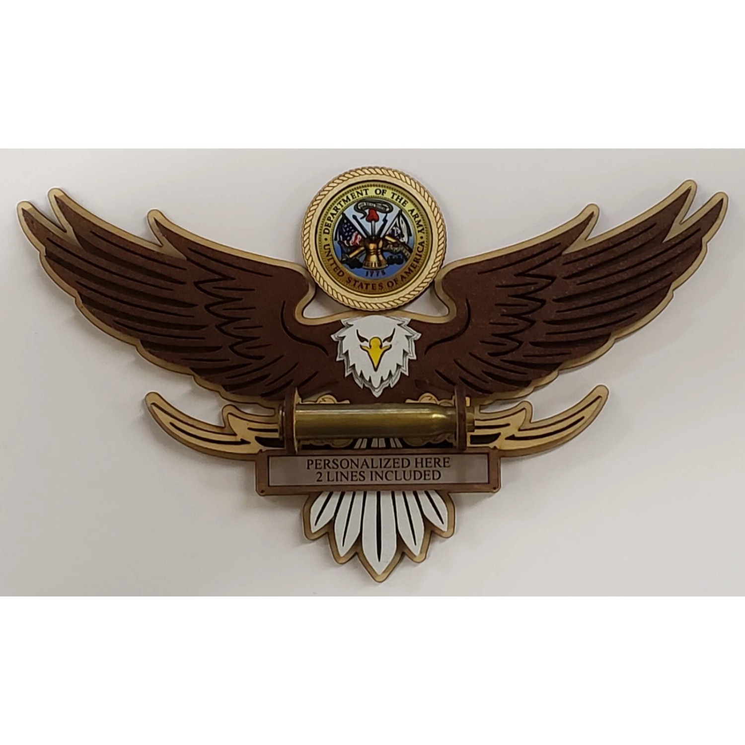 21 Gun Salute Military Funeral Bullet Shell Casing Wall Holder Marine ...