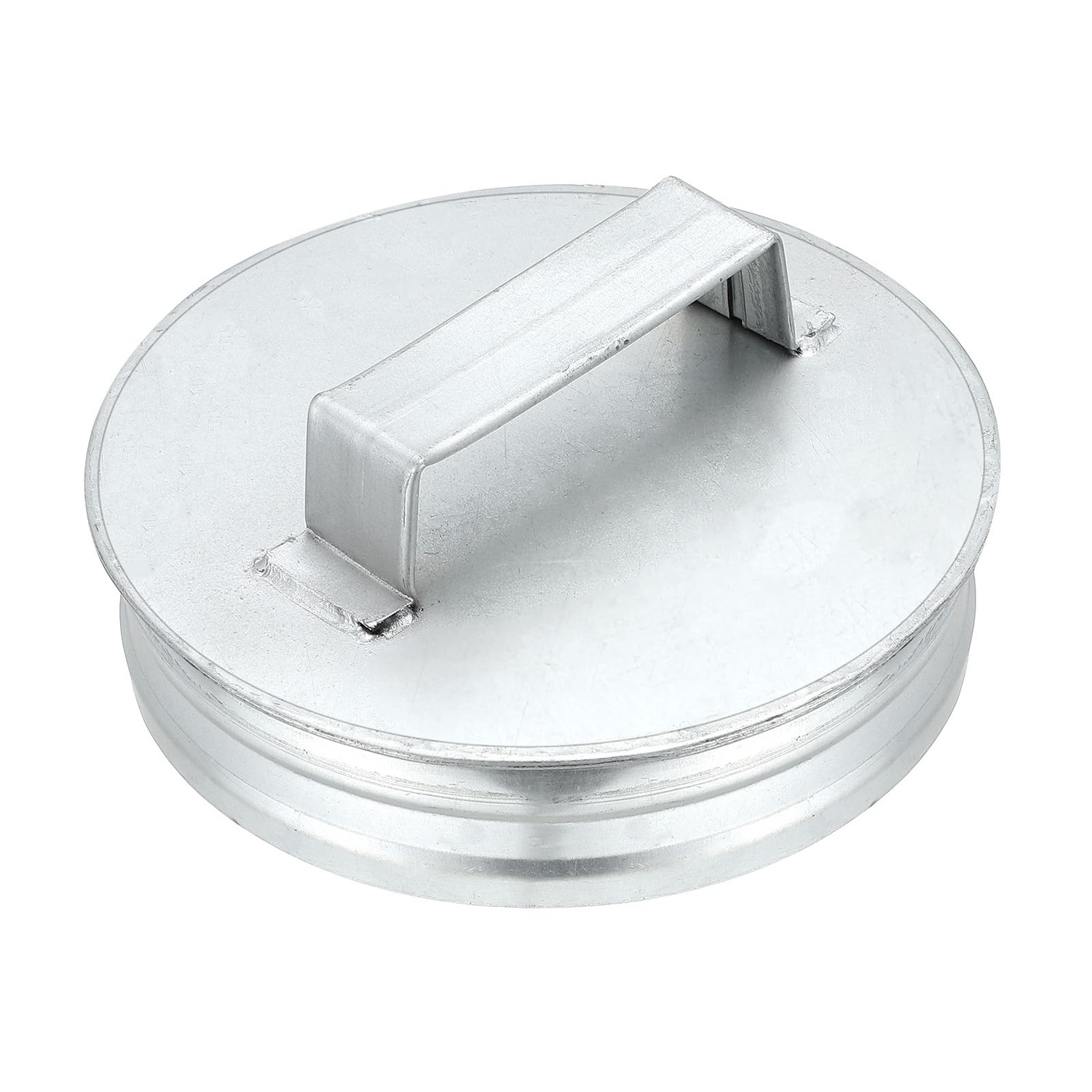 PATIKIL 6 Inch Metal Tee Cap with Handle, Galvanized Steel Duct End Cap ...