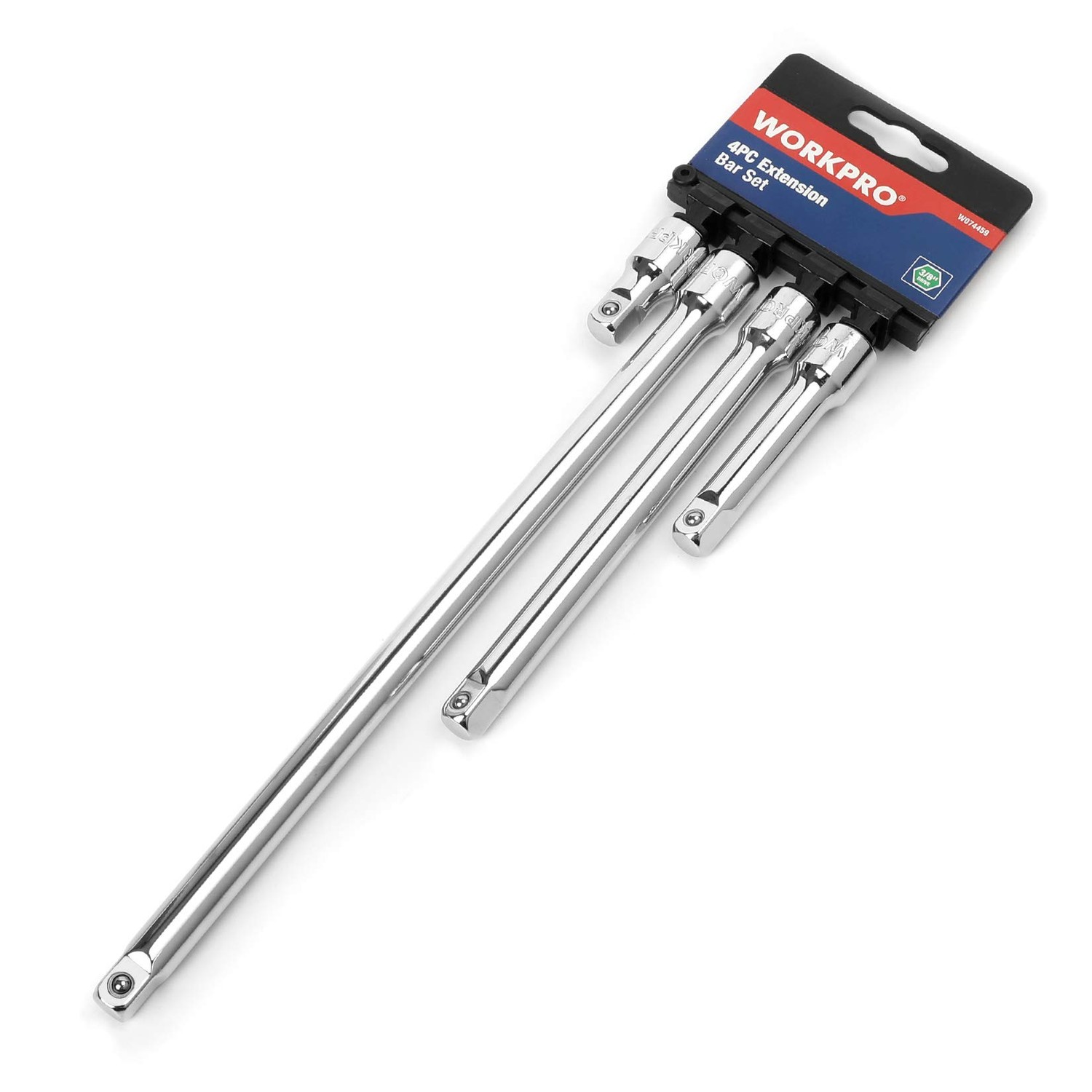 WORKPRO W074459 3/8 In. Socket Drive Extension Bar Set, Heat-Treated ...