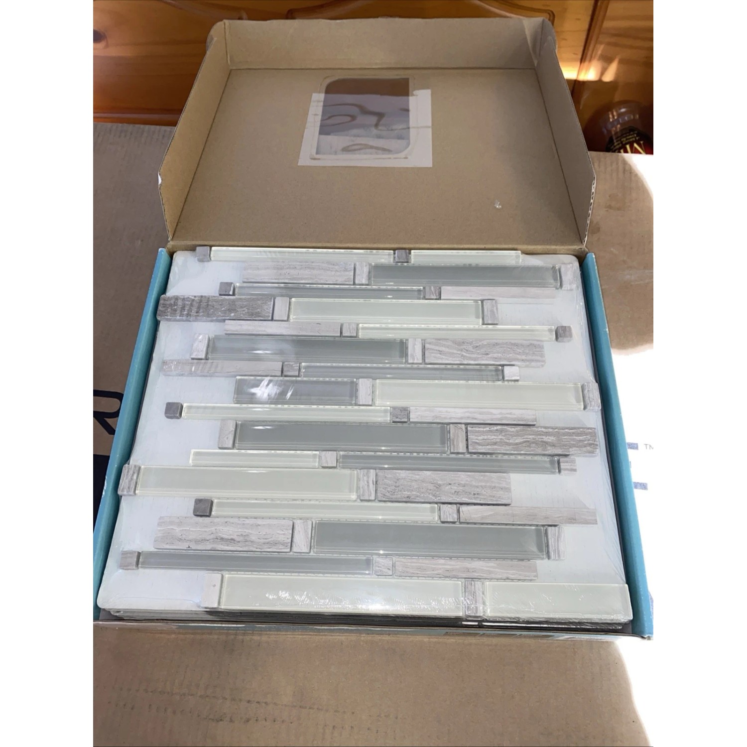 Golden Select Sierra glass and stone mosaic wall tiles 5 sheets per box ...