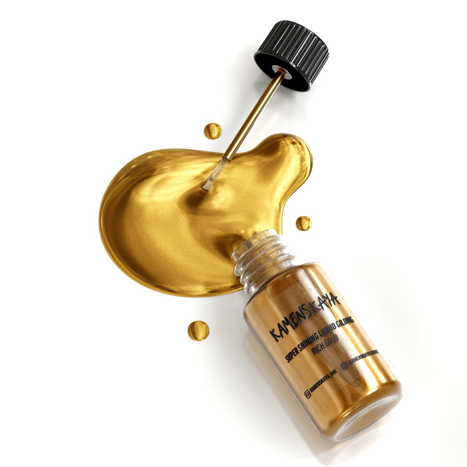 KAMENSKAYA Liquid Gold Leaf Paint - Alcohol Based Fast Drying Rich Gold ...