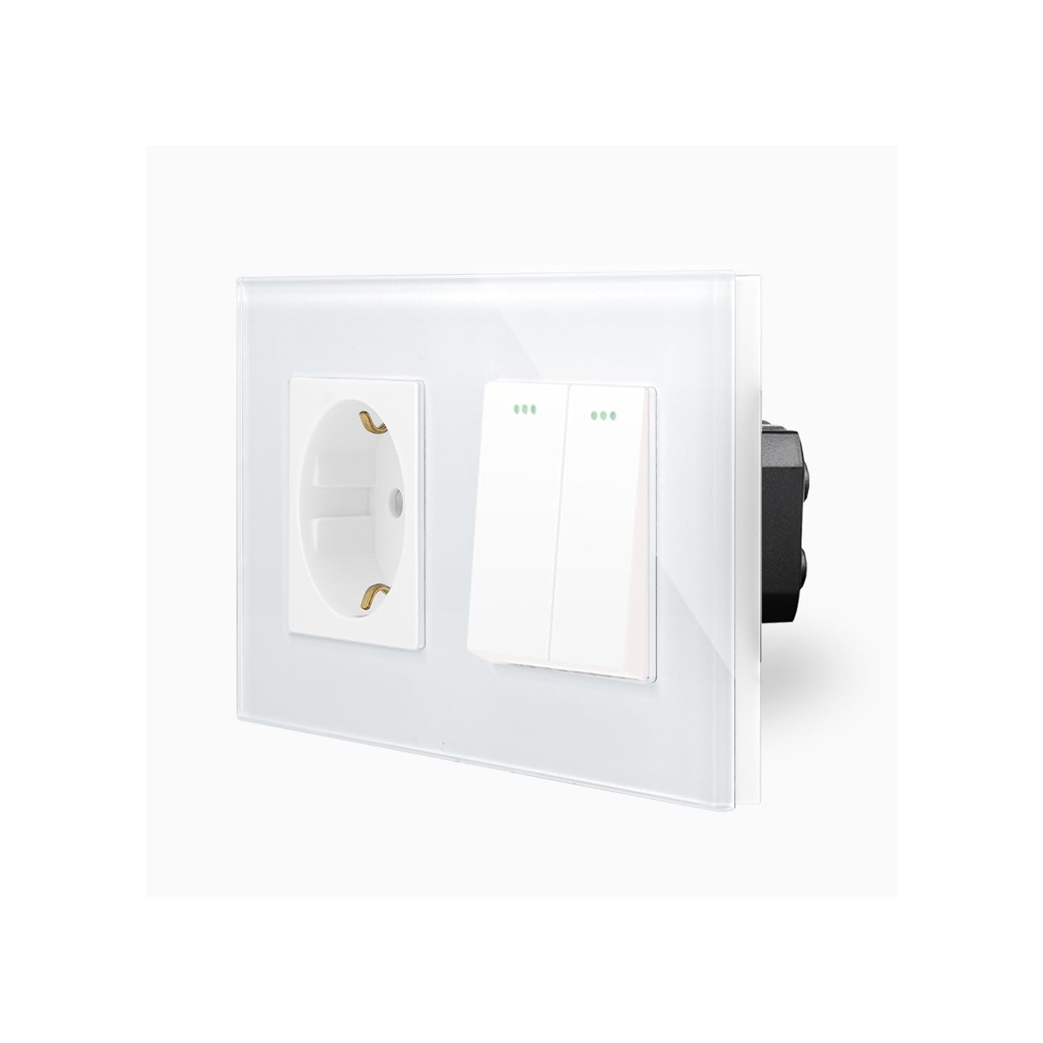 Double Rocker 2-Way Series Light Switch and Toggle Switch Wall Switch ...