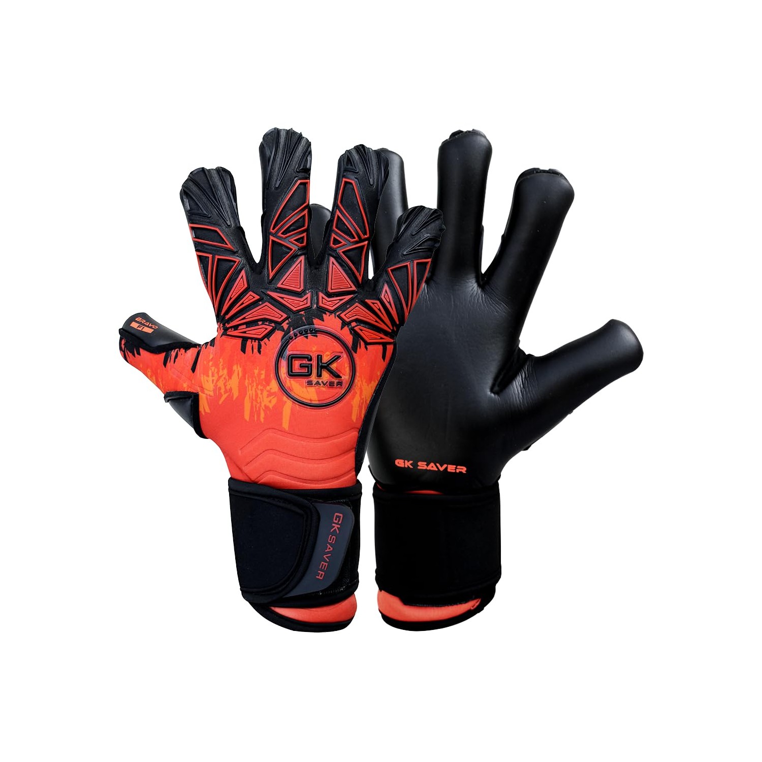 GK Saver Bravo F1 Fire Argo Negative Cut Savefingers Giga Grip Football ...