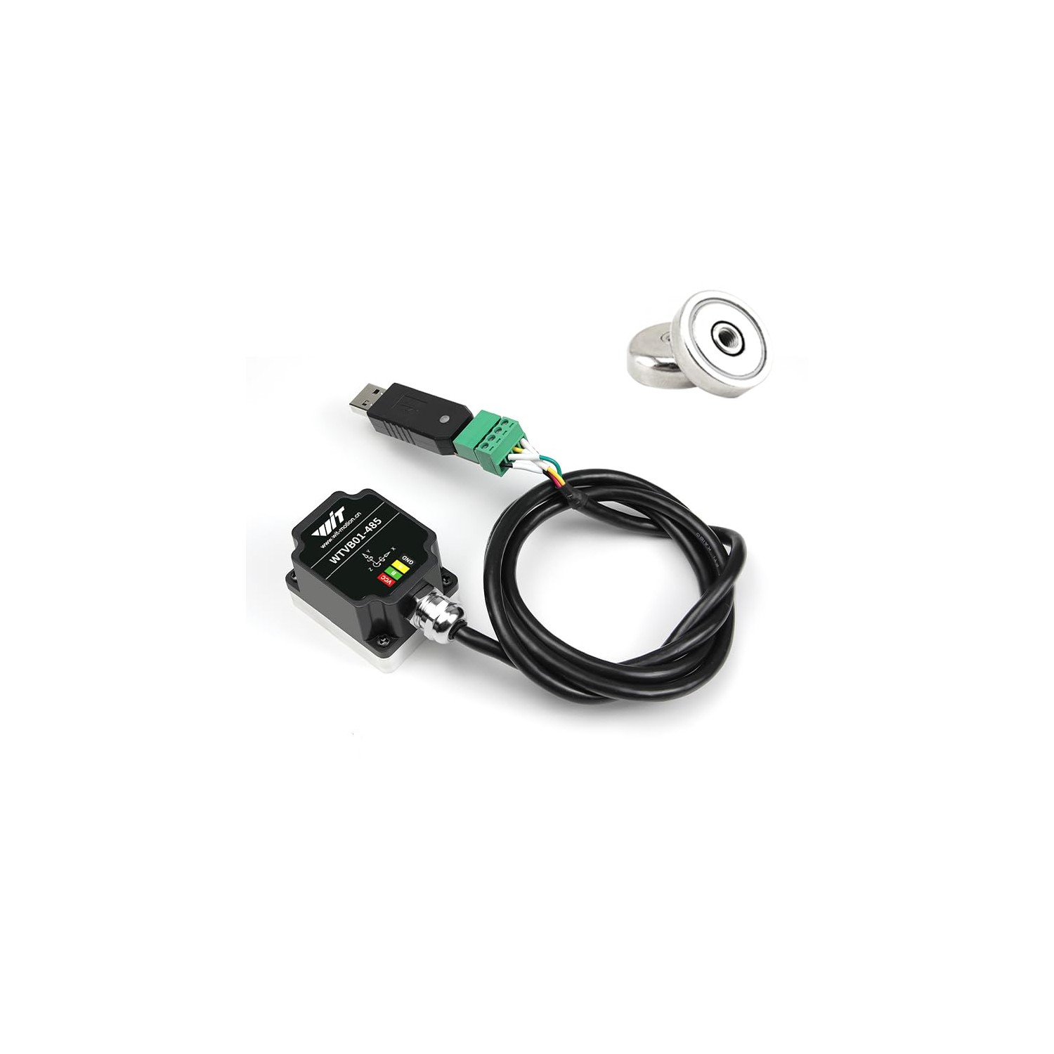 WitMotion WTVB02-485 IP68 Waterproof Vibration Sensor, Modbus 3-axis ...