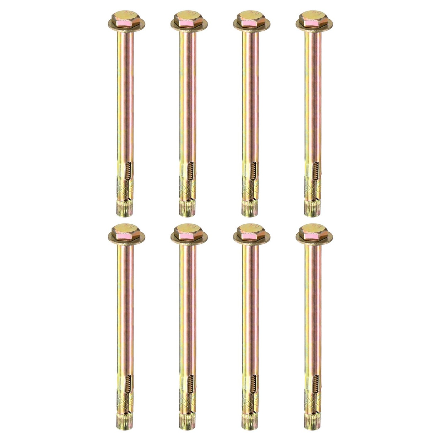 M METERXITY 8-Pack Hex Expansion Bolt, M10x150mm Colored Galvanized ...