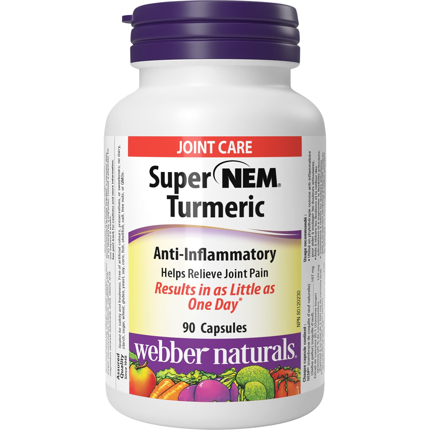 Webber Naturals Super NEM Turmeric, 90 Capsules, Natural Eggshell ...