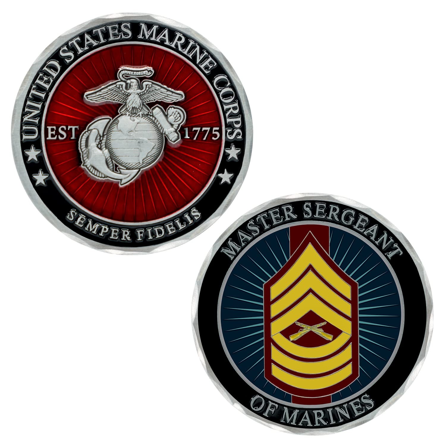 Officially Licensed USMC E8 Master Sergeant Challenge Coin – Marine ...
