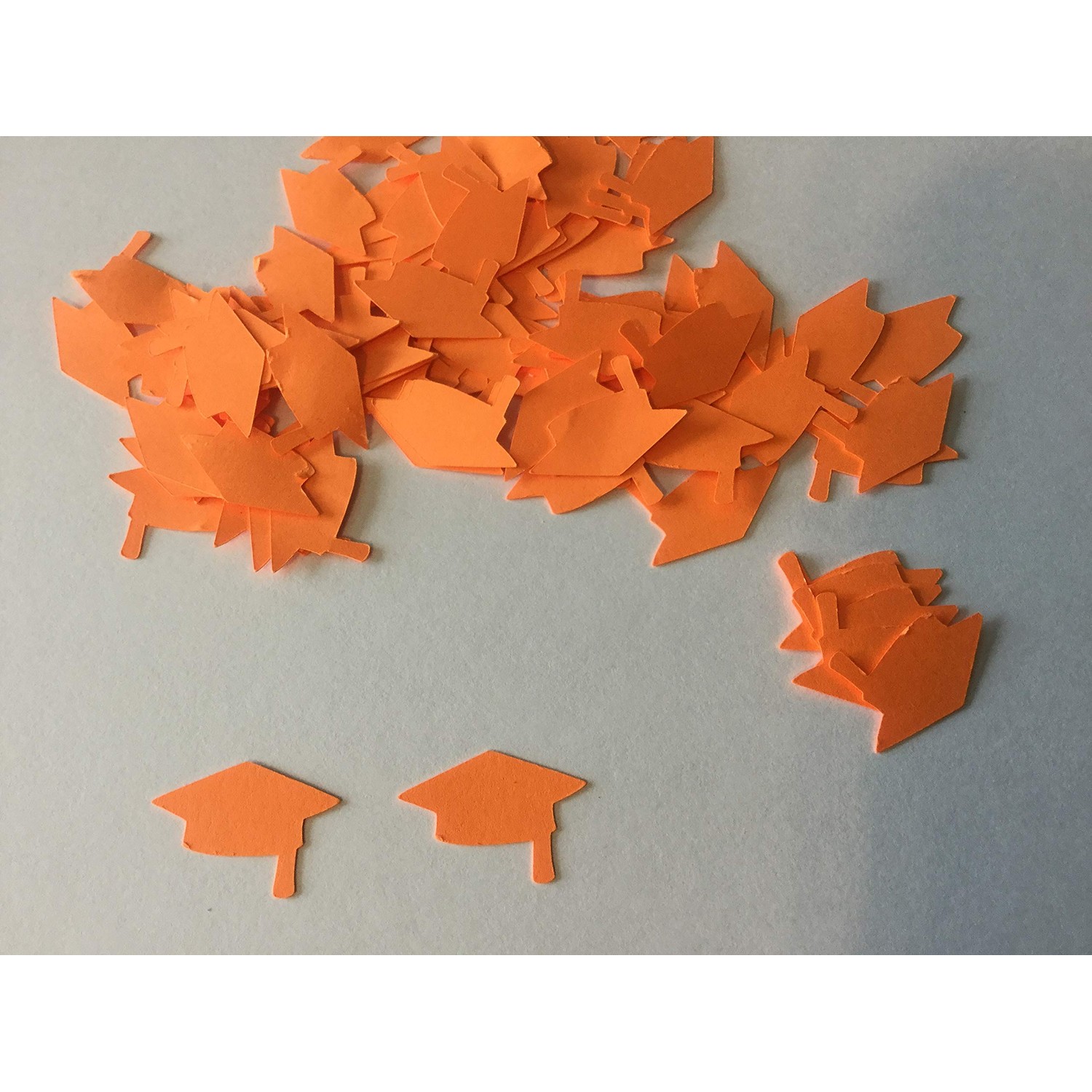 100 Orange Graduation Cap Die Cuts, 1 Inch Graduation Cap Cut Out ...