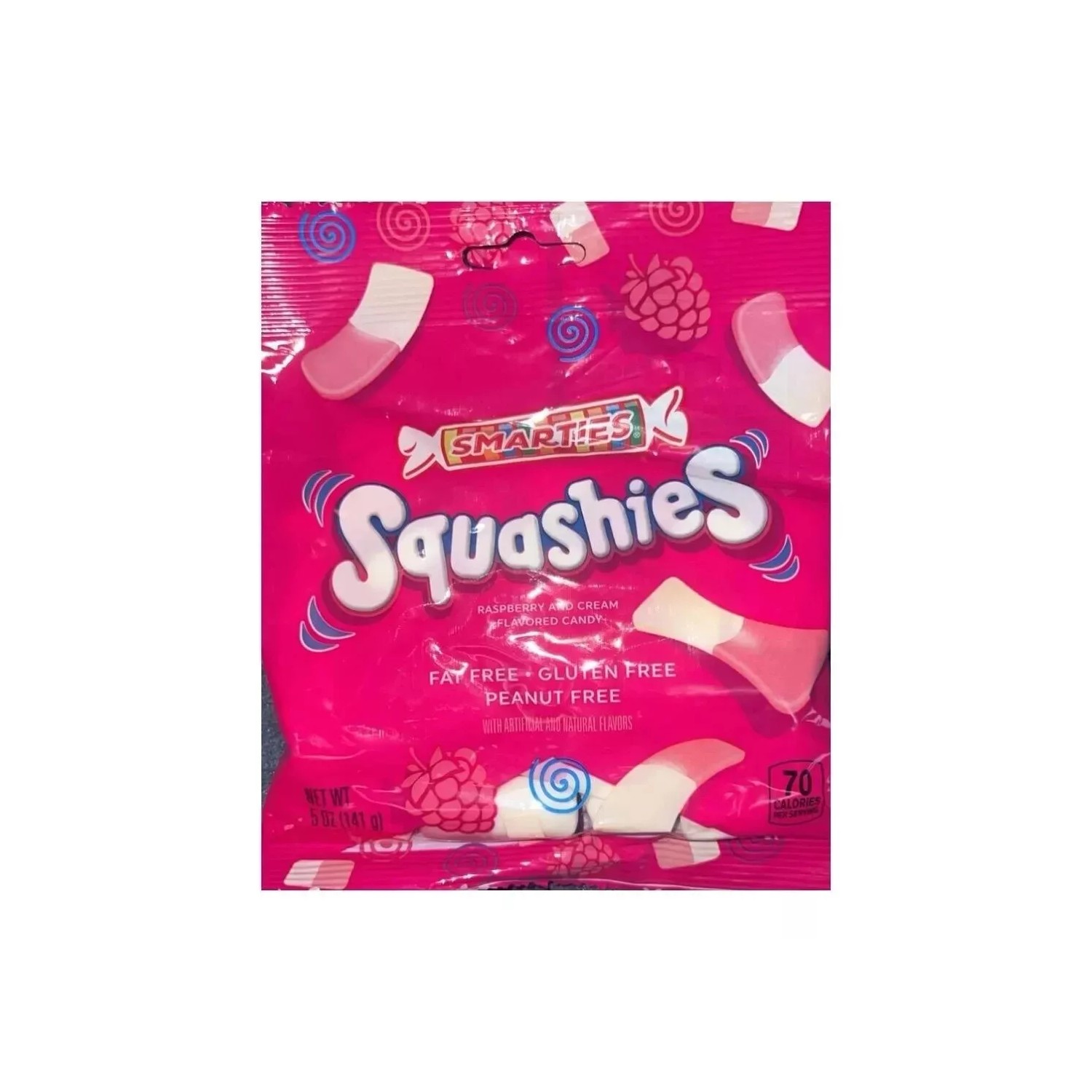 Smarties Squashies Raspberry & Cream Flavored Foam Candy 2 Bags Peg Bag ...