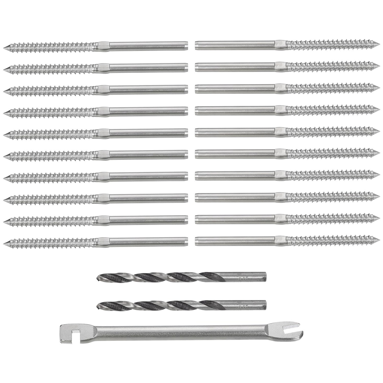 uxcell 20 Pack Left&Right Handed Thread Swage Lag Screws, T316 ...
