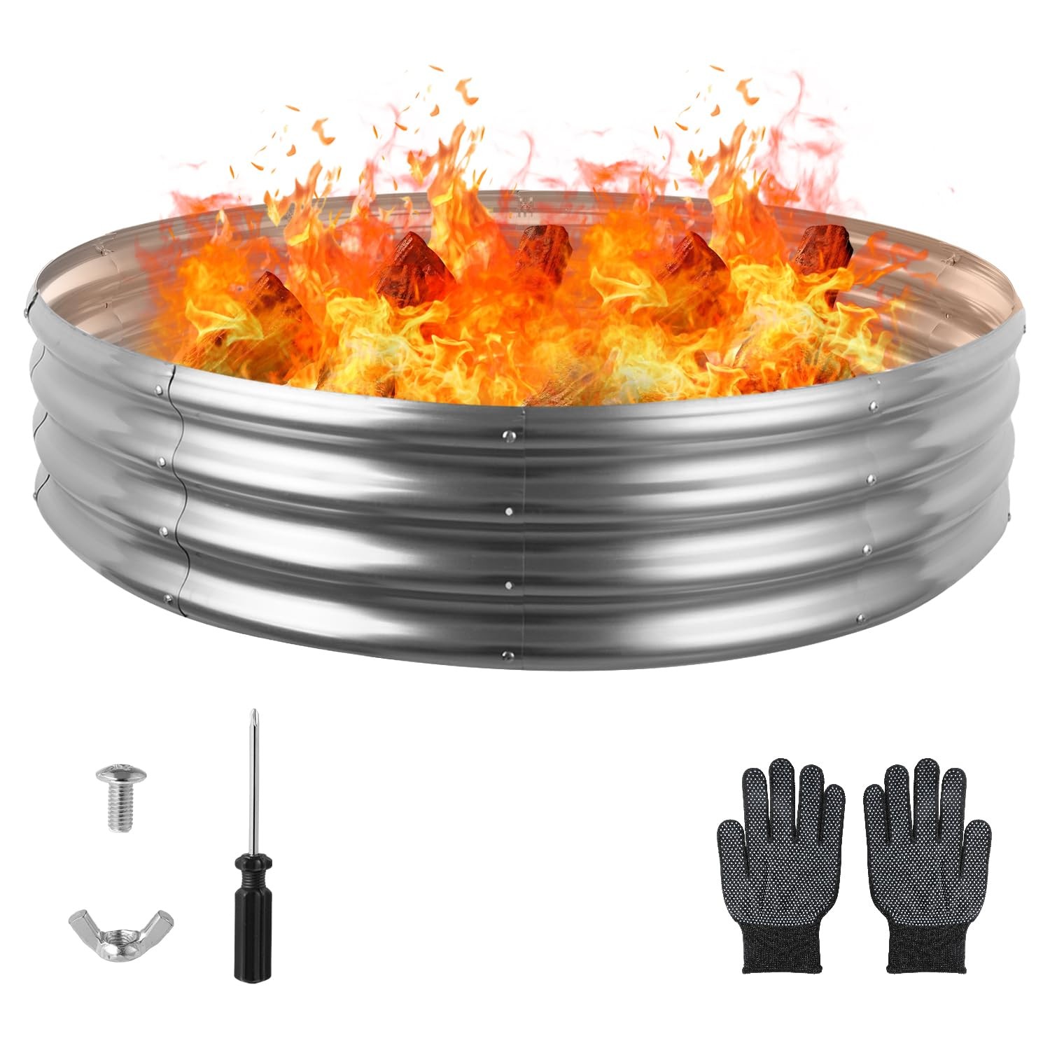 60 Inch Galvanized Fire Ring
