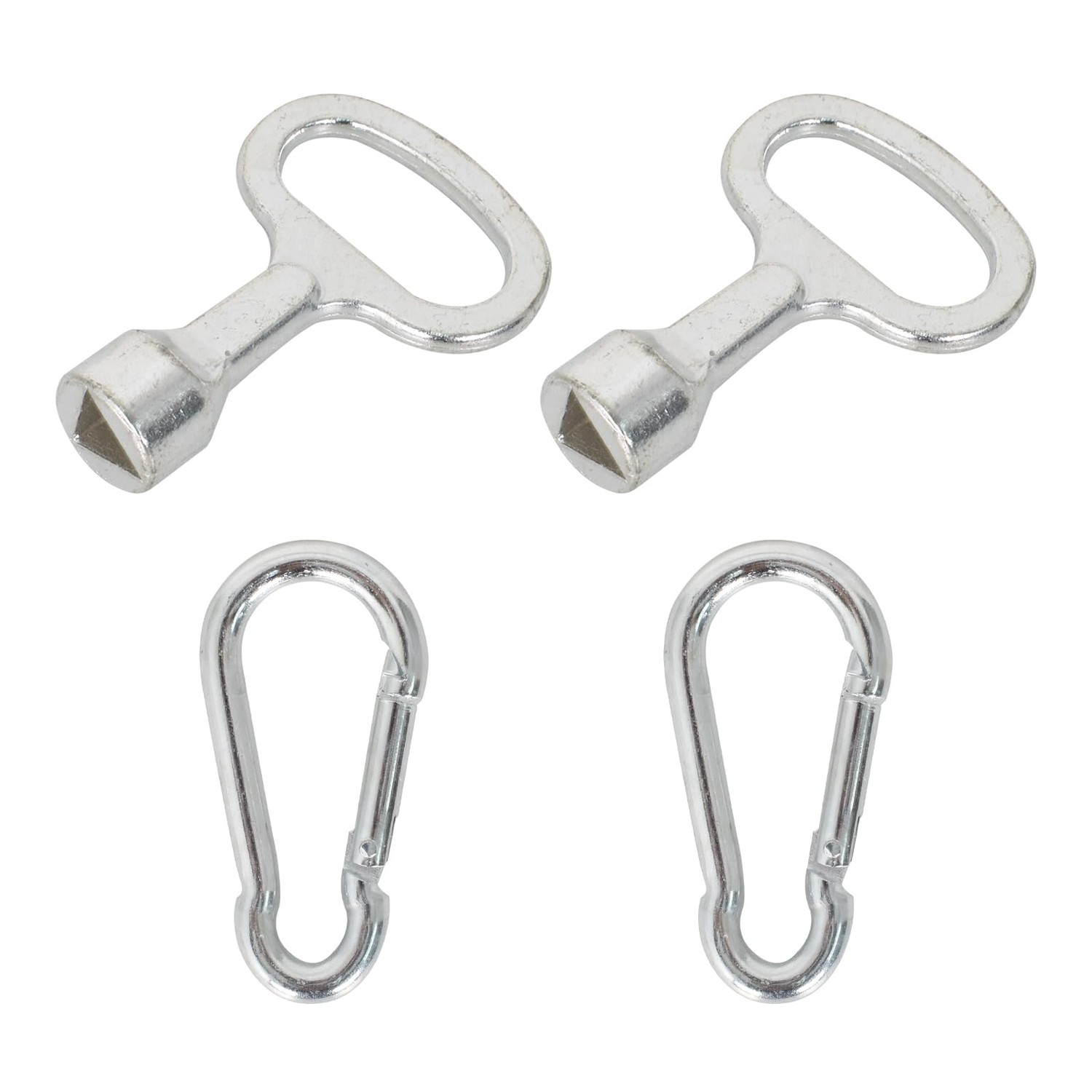 Shengxi Pack of 2 Metal Triangular Spanner 10 mm Silver Triangle Socket ...