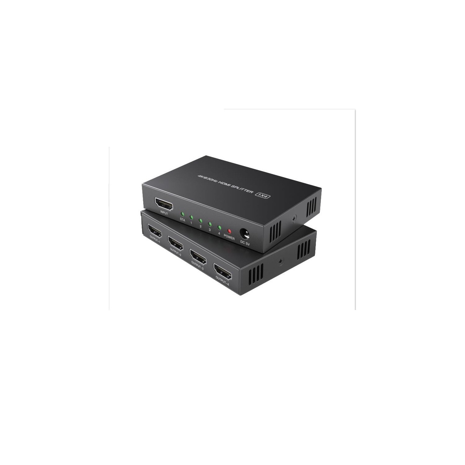 pace AVA By PT-H104-B 4K 1 in 4 Out HDMI Splitter Powered for Dual ...