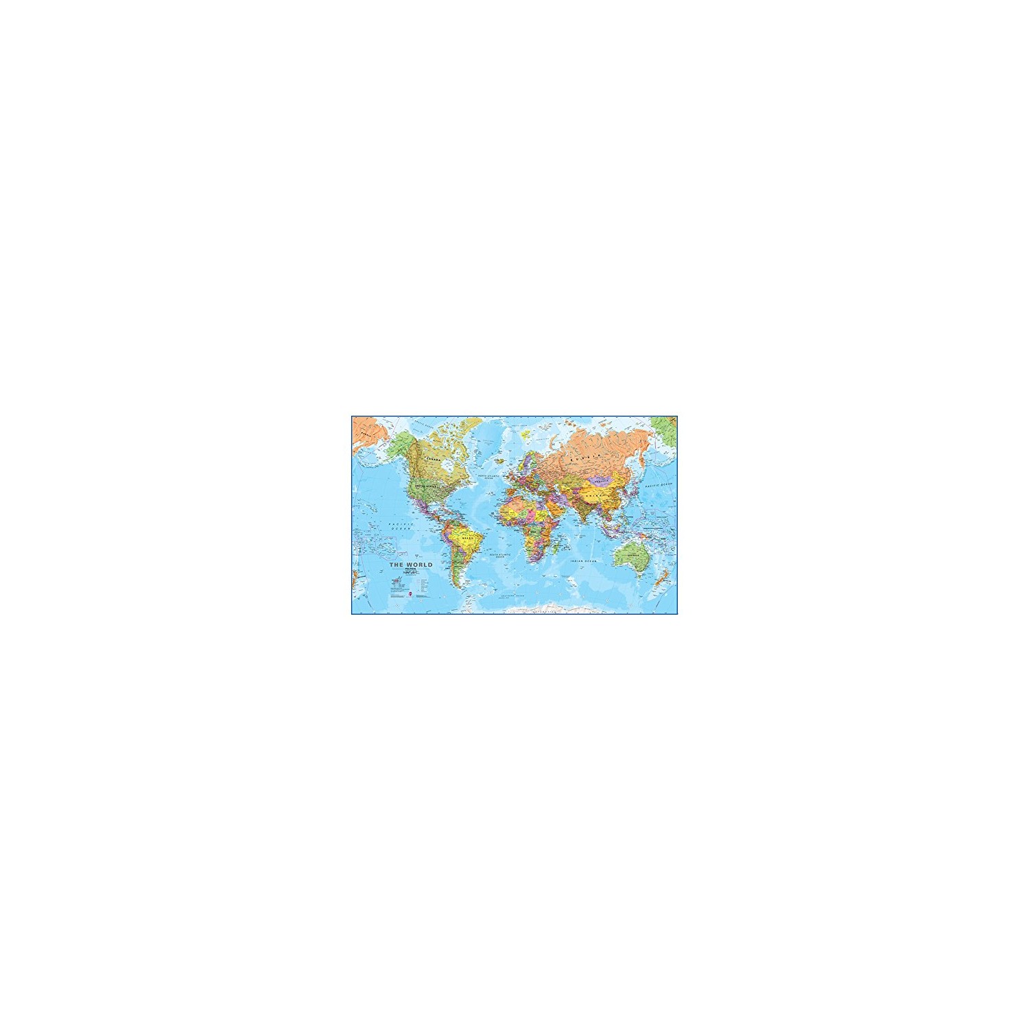 Maps International Giant World Map - Mega-Map Of The World - 46 x 80 ...