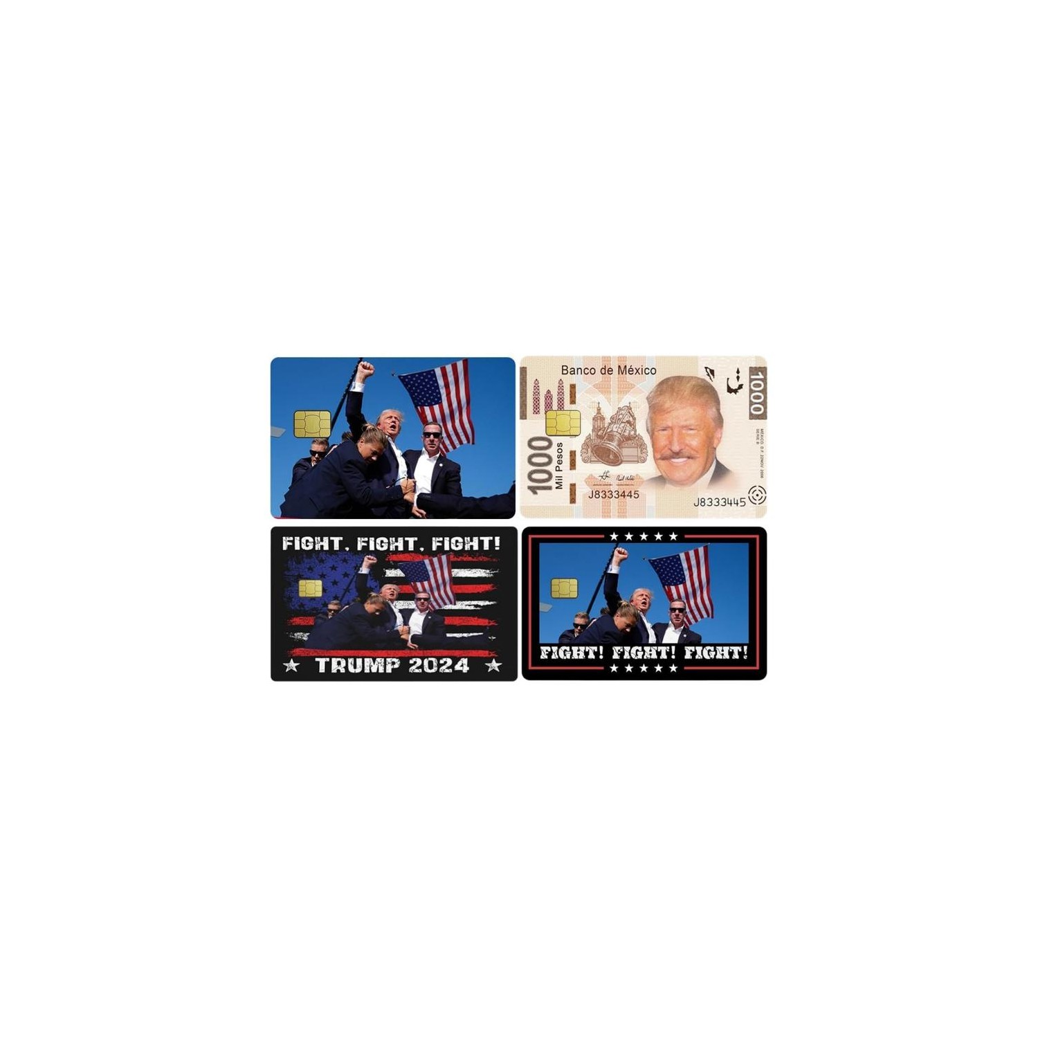 4pcs Trump Assassination Debit Card Stickers – Trump Shooting ...