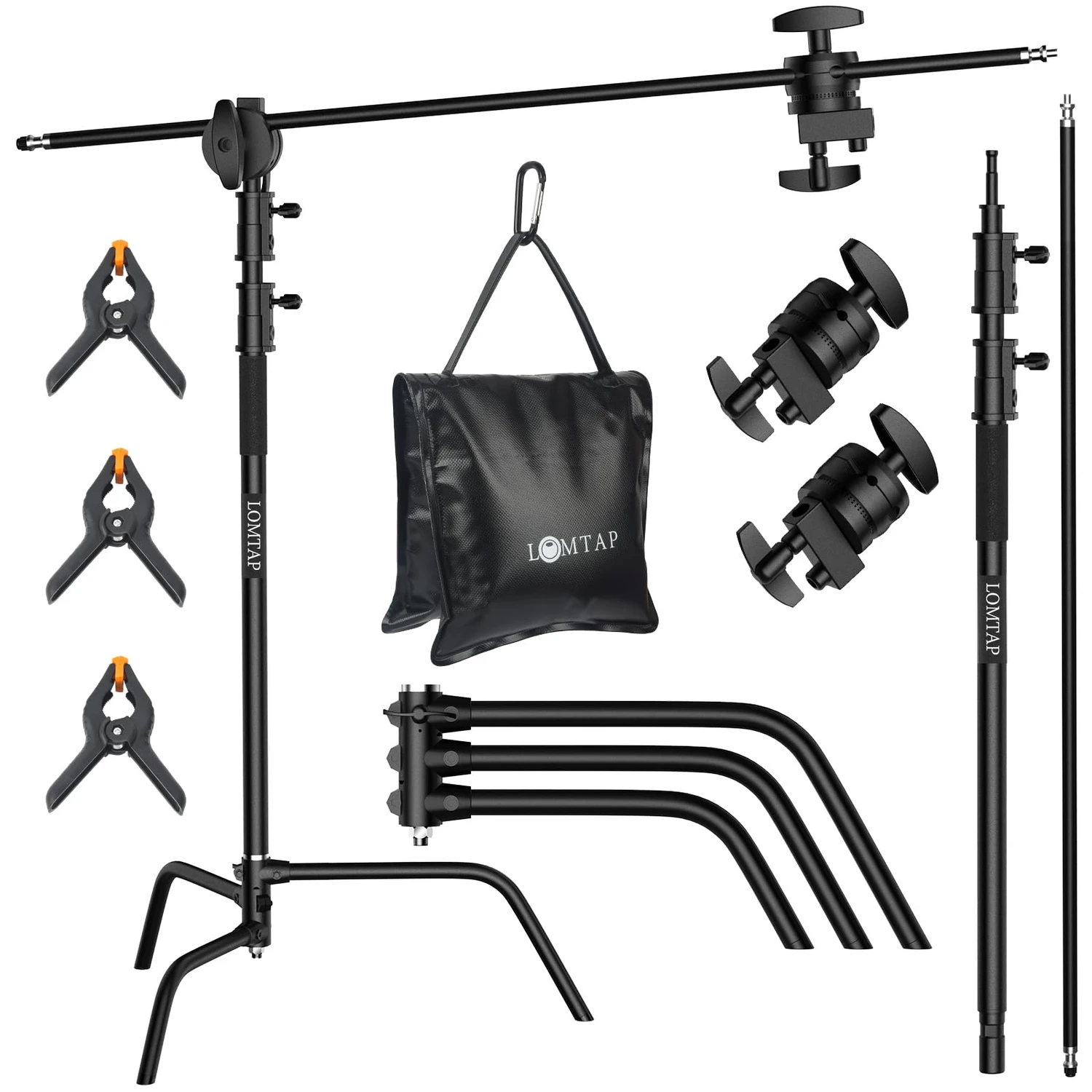 LOMTAP C Stand Light Stand Photography Kit - Heavy Duty 10.8ft/330cm ...