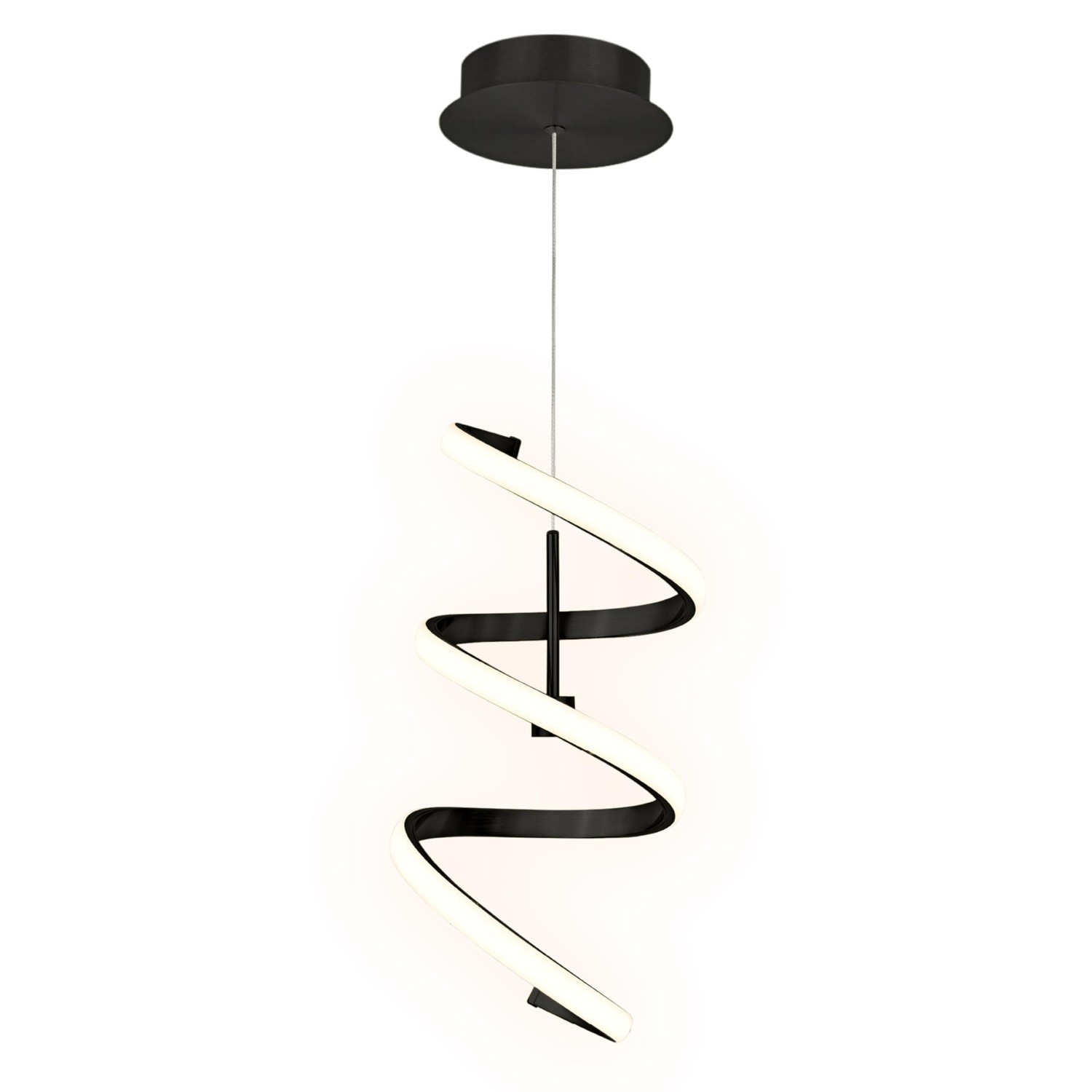 Ultralux Helix LED Pendant Light Matte Black Spiral, Dimmable 950 ...