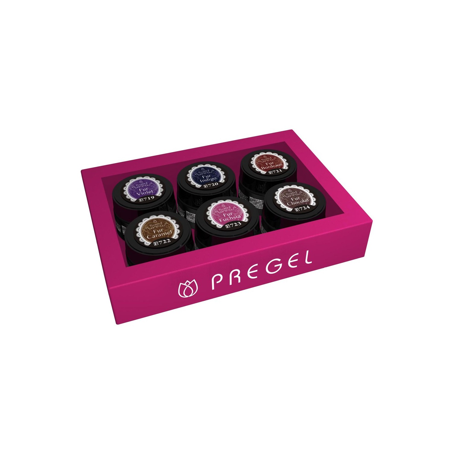 Prigel Gel Nail Prygel Gel Nail Primdol Fur Series, 6 Color Set, DOLL ...