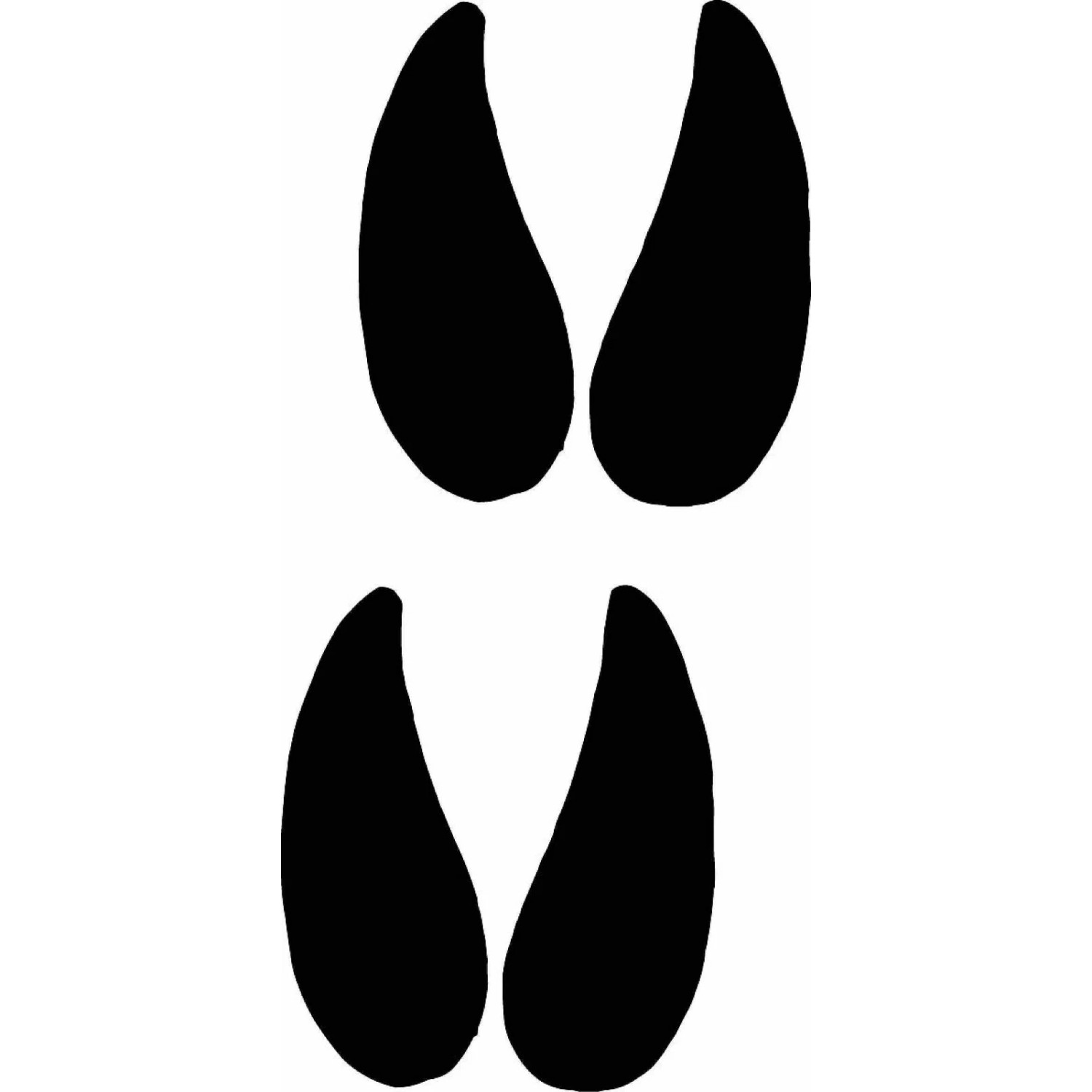Mountain Goat track / footprint sticker / hoof print decal - ibspot.com