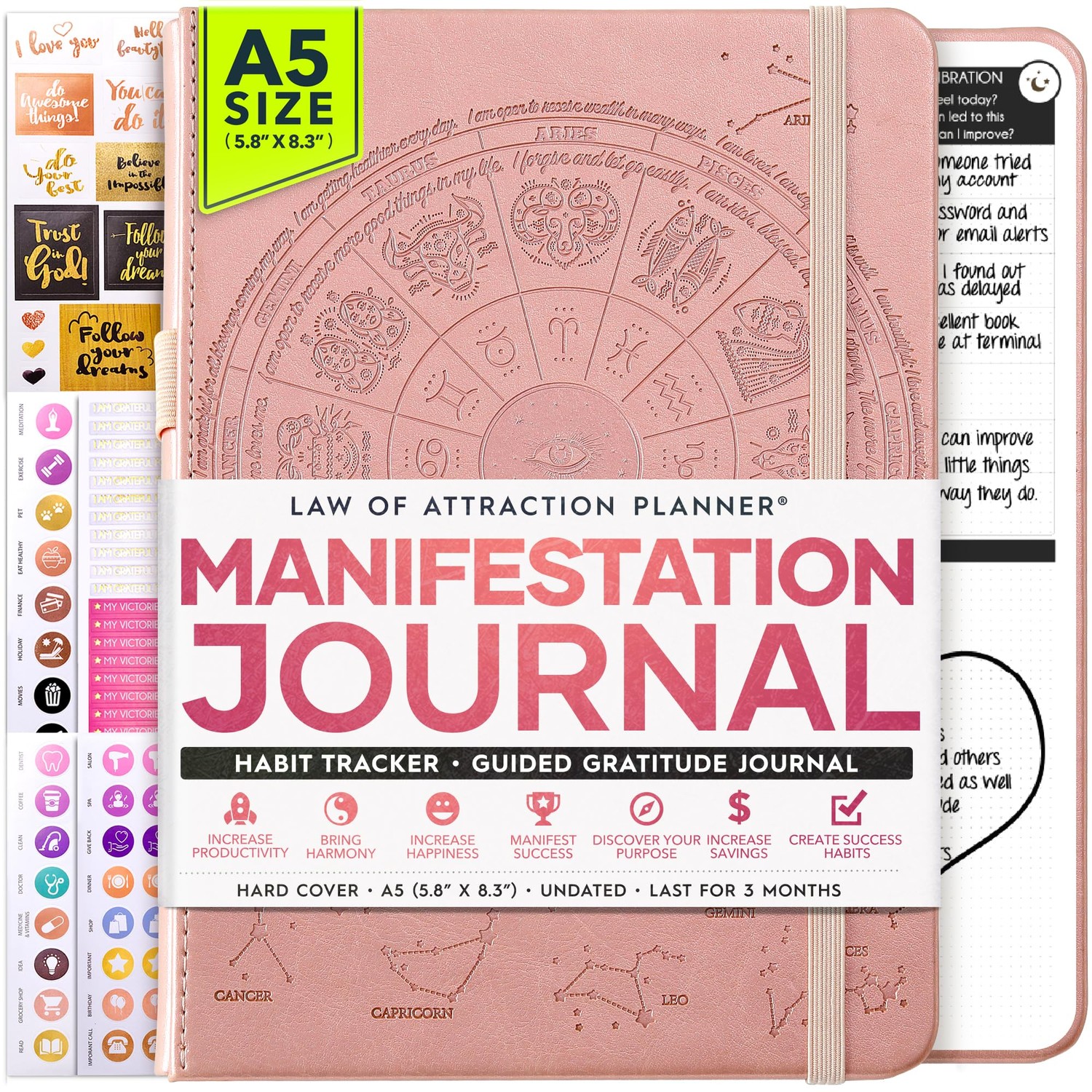 Daily Self Care & Manifestation Journal - A 5 Minute Journal, A 90 Days ...