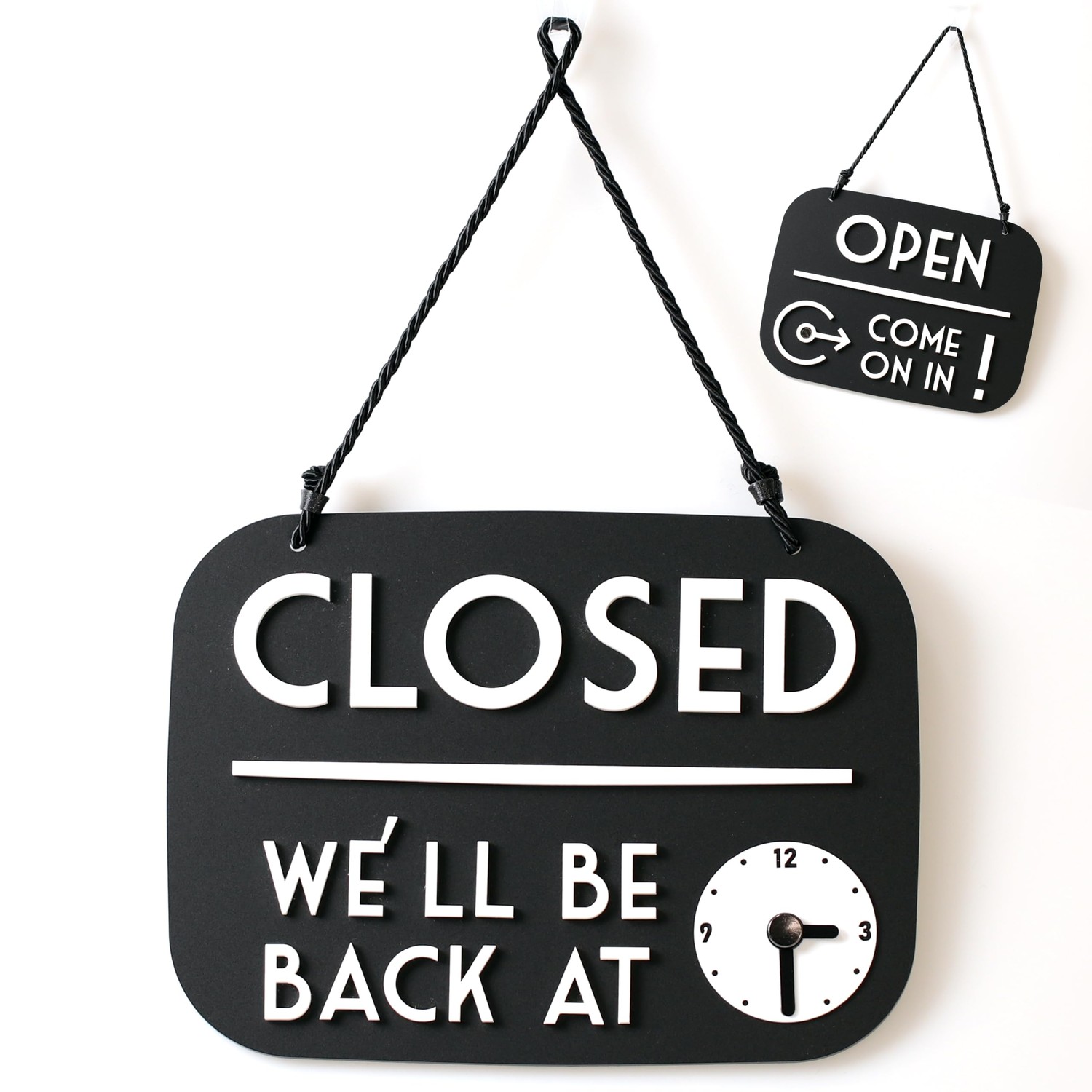 Open Closed Sign Be Right Back with Suction Cup, Vintage Retro ...