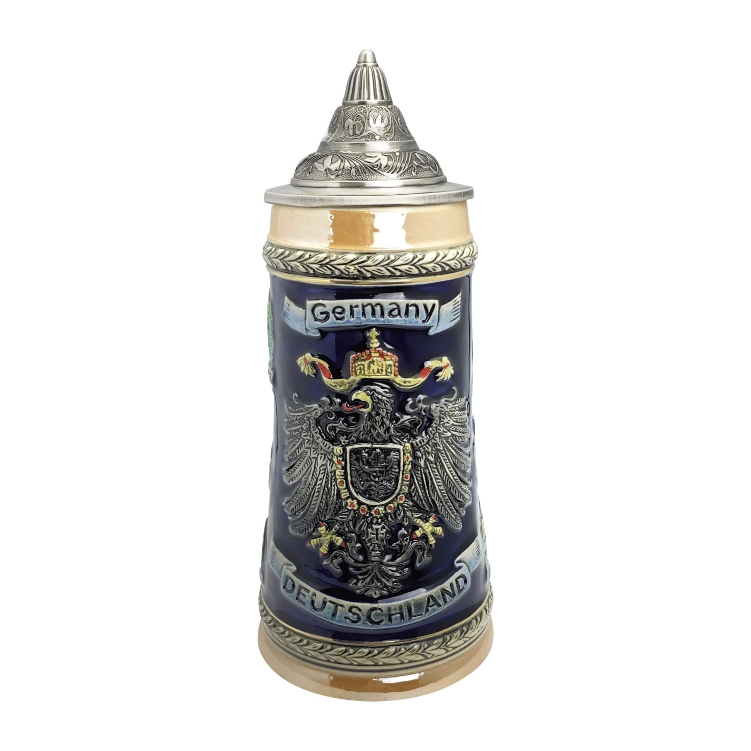 1 Liter Medieval Deutschland Germany Eagle Deluxe Ceramic Beer Stein ...
