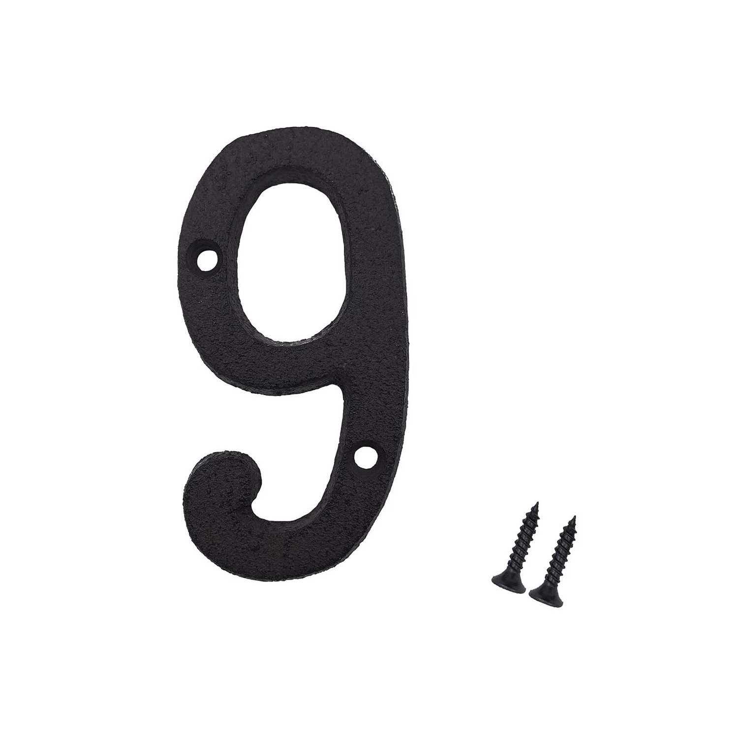 Suithink 3 Inch Black Metal Digital Arabic Numbers Cast Iron House Sign ...