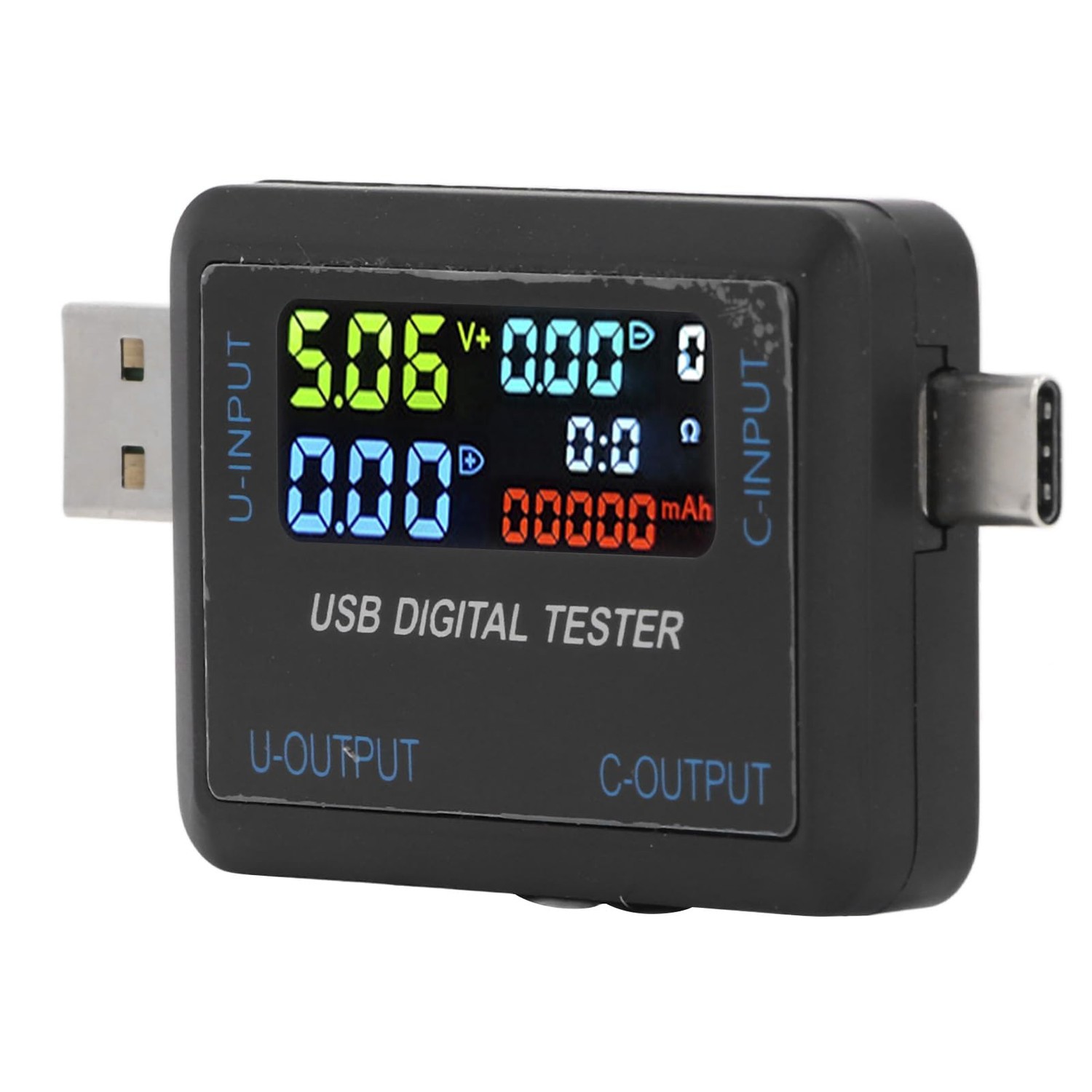 USB Tester, 2 in 1 USB Power Meter with IPS Color Display, 5-36V 0-5A ...