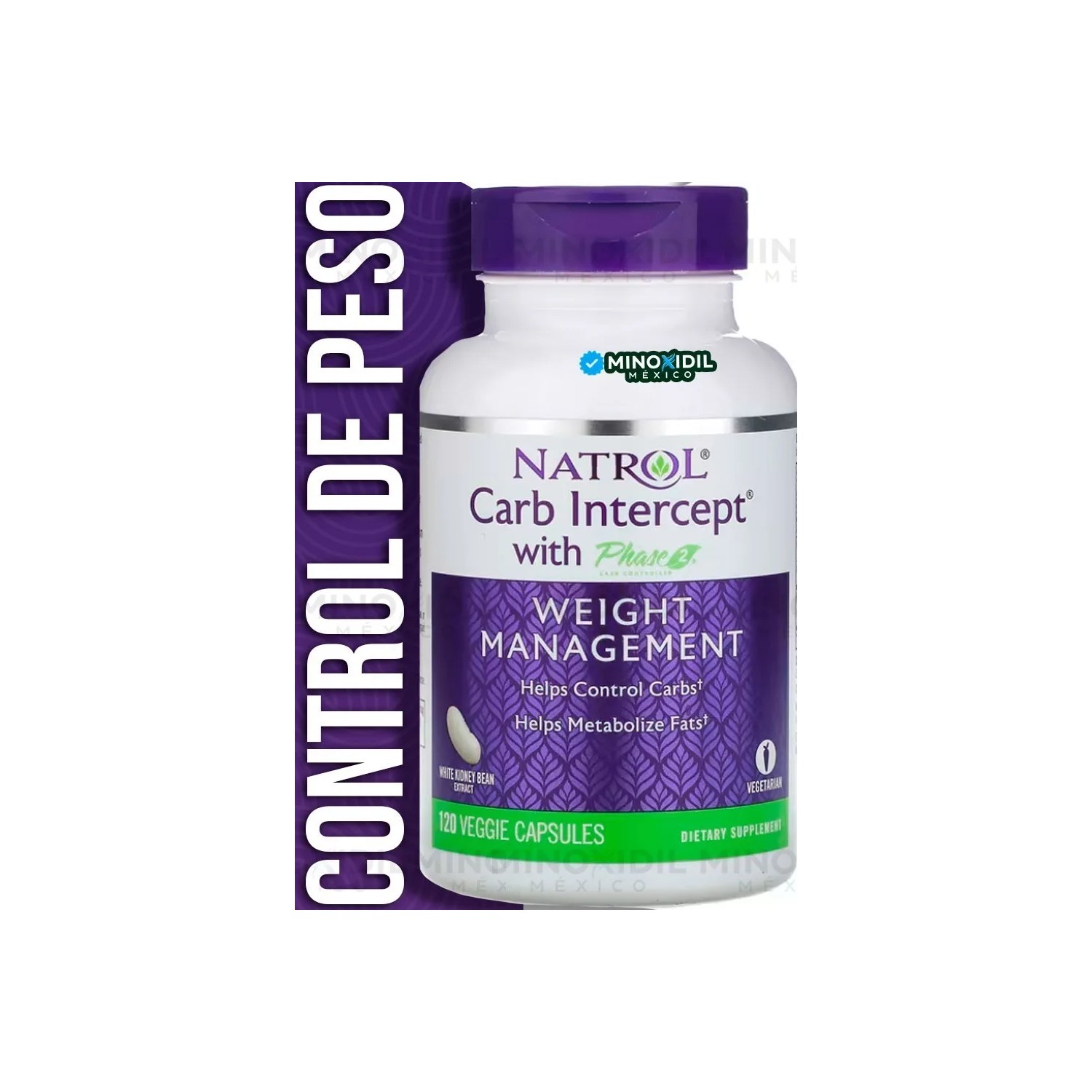 Natrol Carb Intercept C/ Phase 2 - Control Carbos 1000 Mg 120 Caps Sin ...