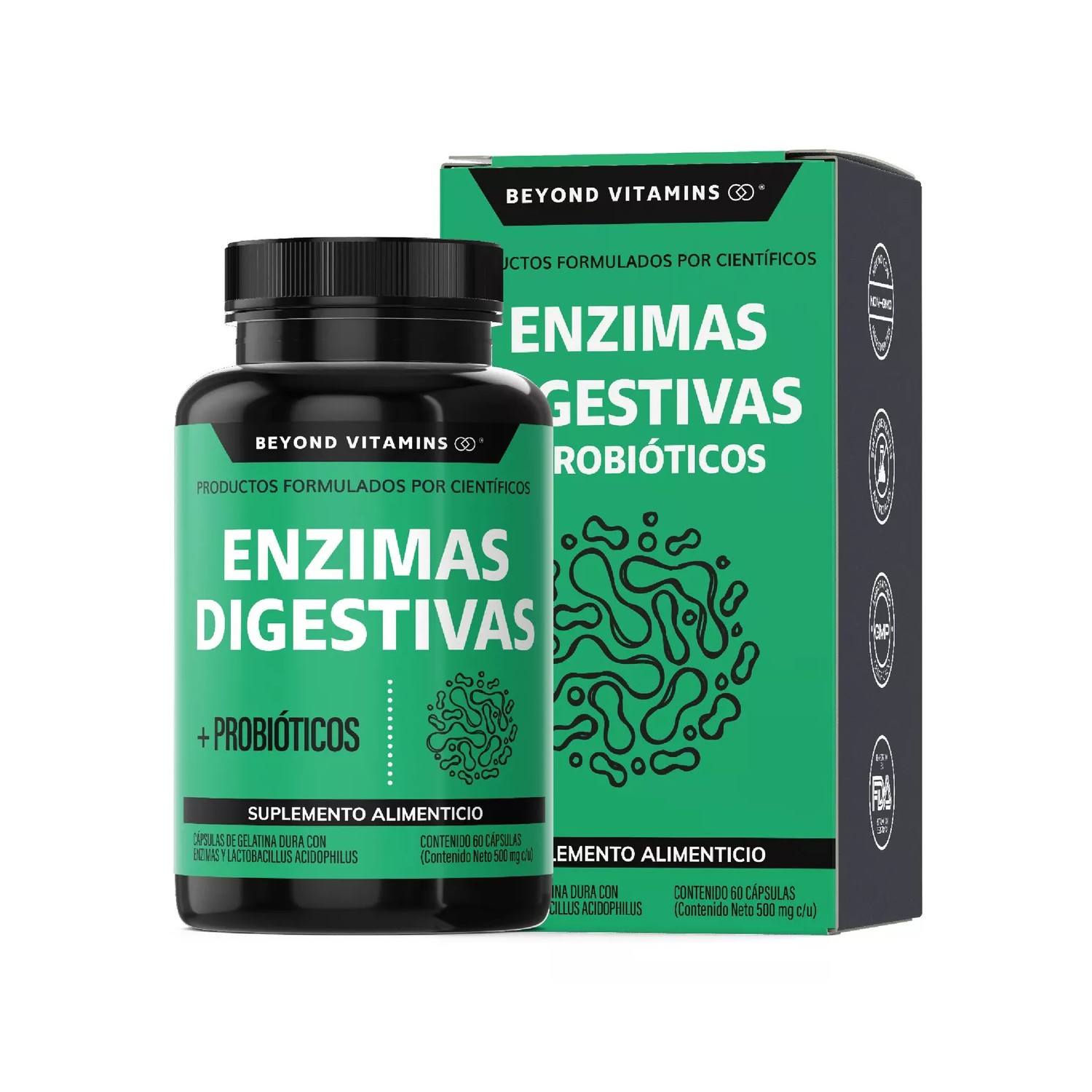 Beyond Vitamins Suplemento Alimenticio Enzimas Digestivas Probióticos ...