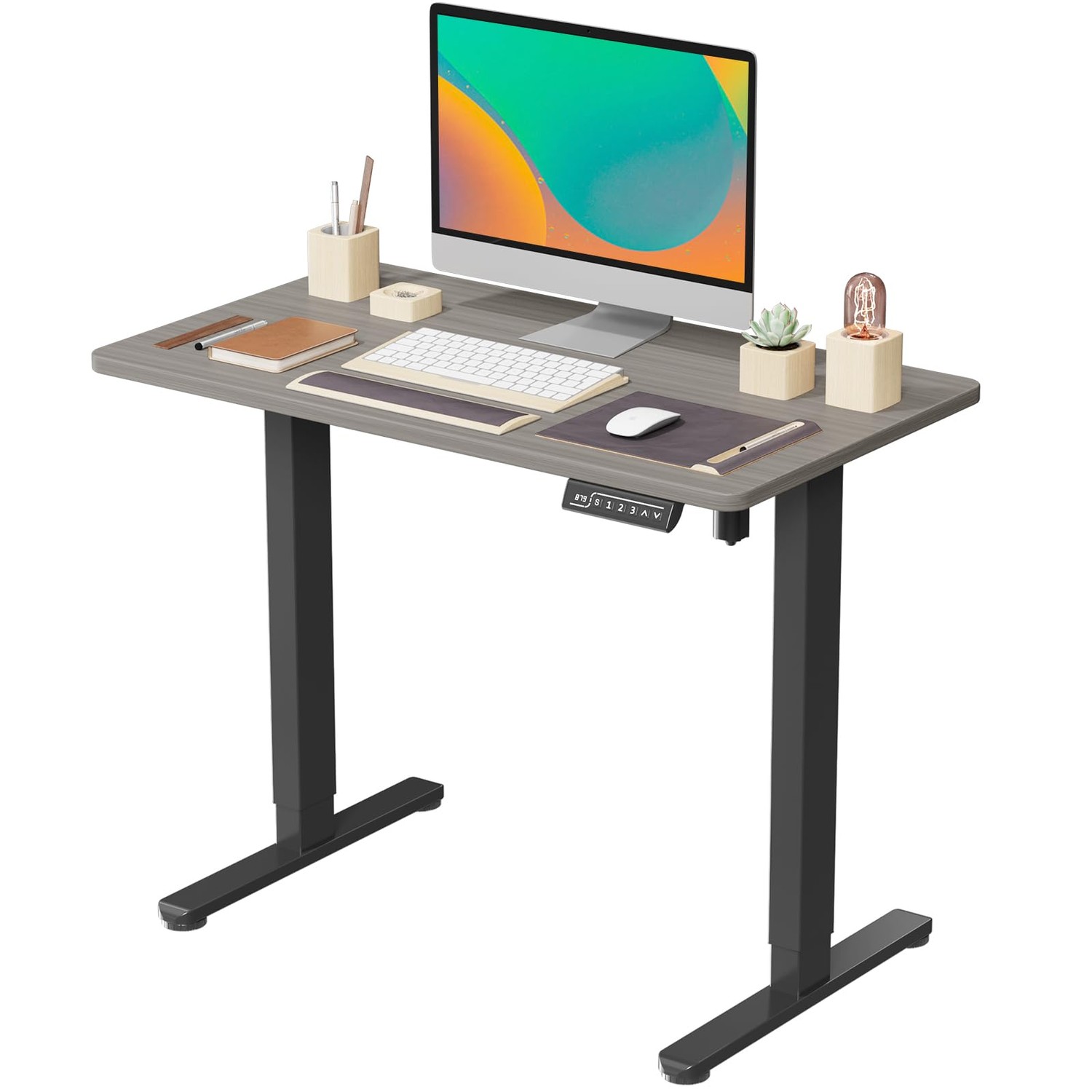 JOY worker Small Electric Standing Desk, 35" x 20" Whole Piece Height ...