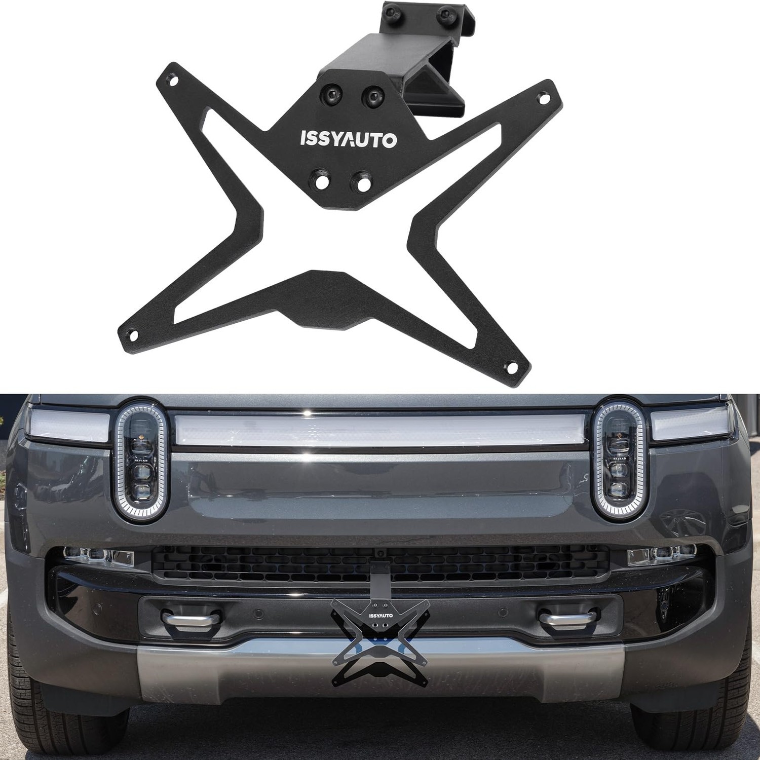 ISSYAUTO License Plate Holder Compatible with Rivian R1T R1S 2022 2023 ...