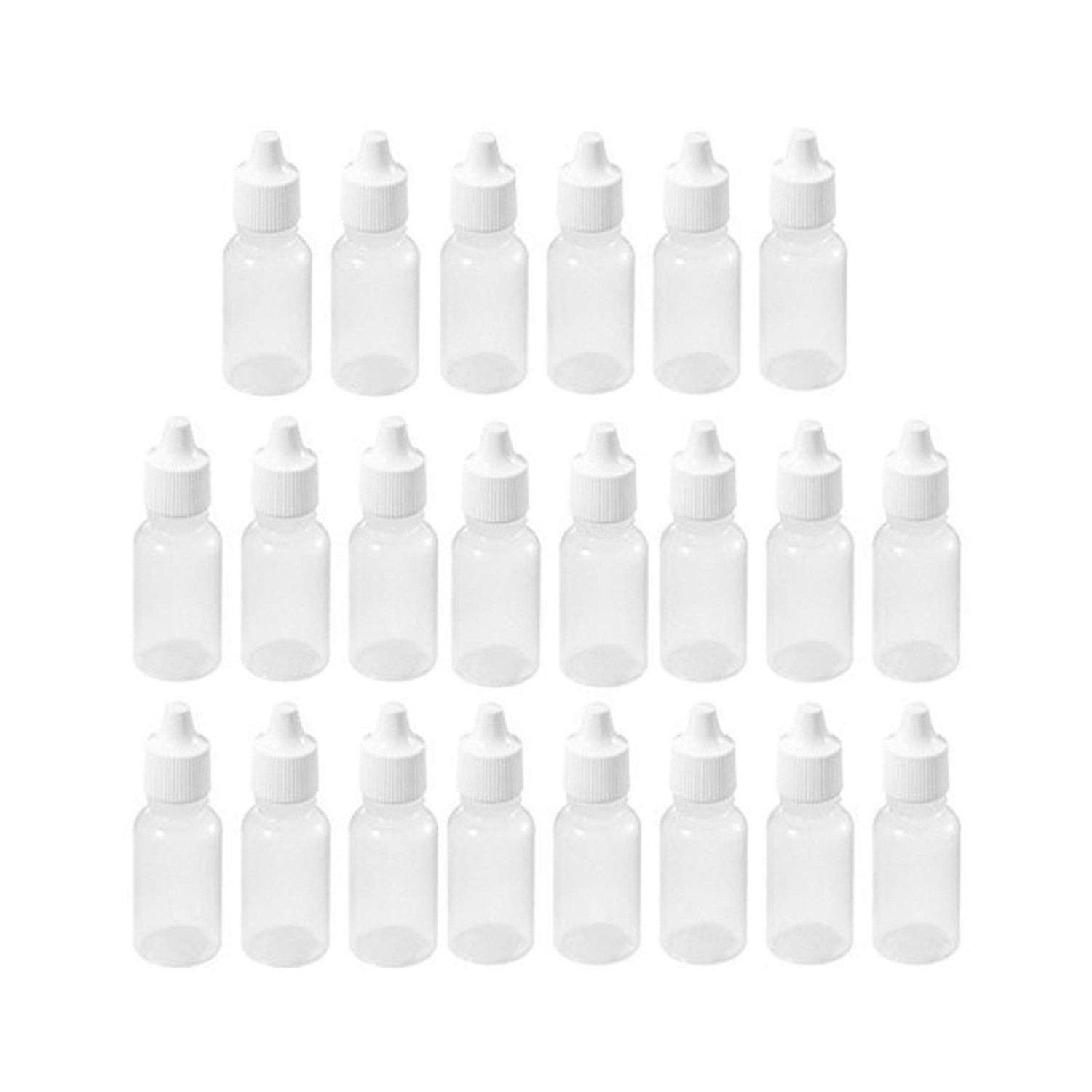 ACENIX® 50 Pieces 10ml dropper potion bottles White small Plastic Empty ...