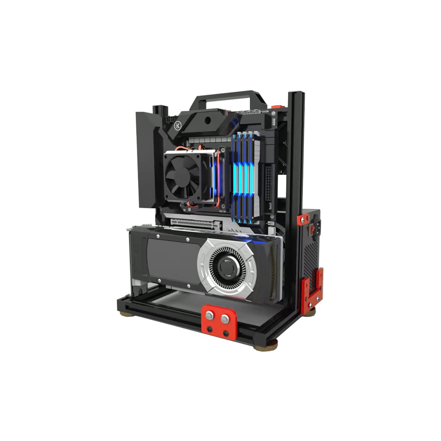 EDIY PC Test Bench Open Air Computer Case ITX UMATX MATX Motherboard ...