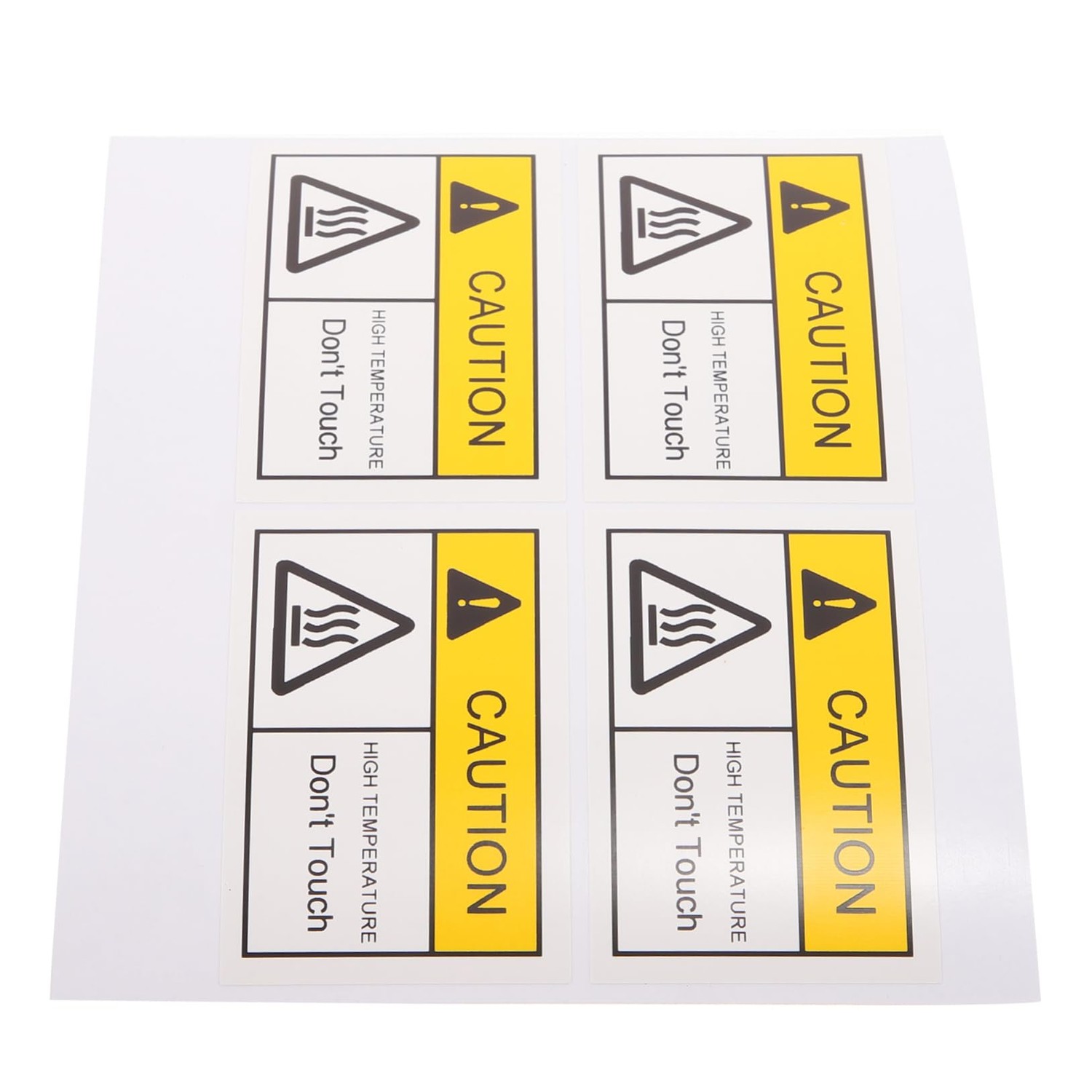KICHOUSE 4 Pack High Temp Warning Stickers Caution Hot Surface Labels ...