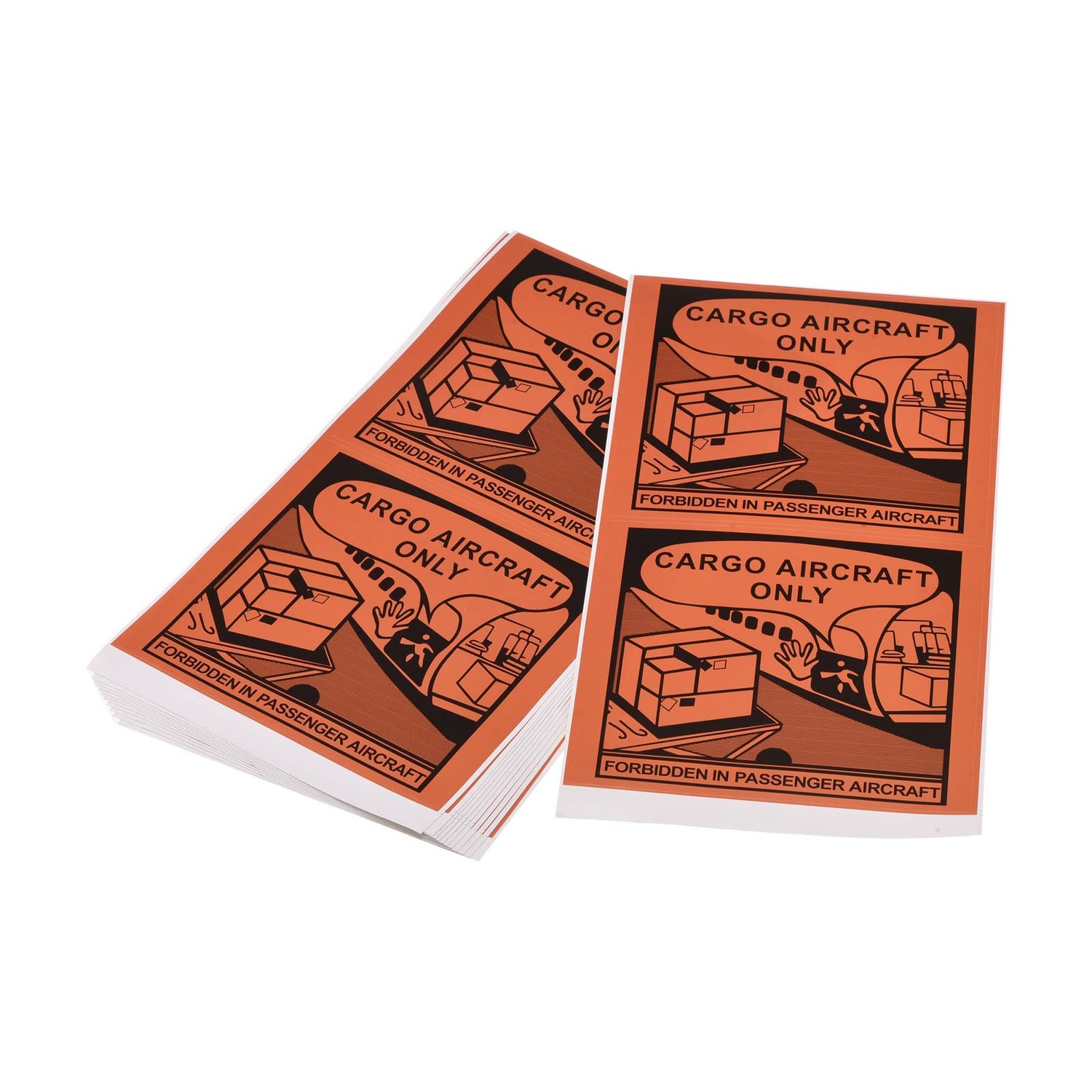 MECCANIXITY Cargo Aircraft Only Label Peel Off Paper Adhesive Shipping ...