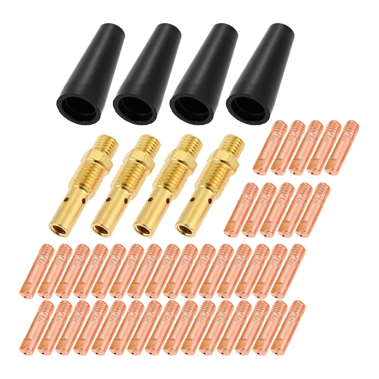 48 Pcs Flux Core Gasless Nozzle Tips Kit KP1939-1, 0.035" (0.9mm) Flux ...