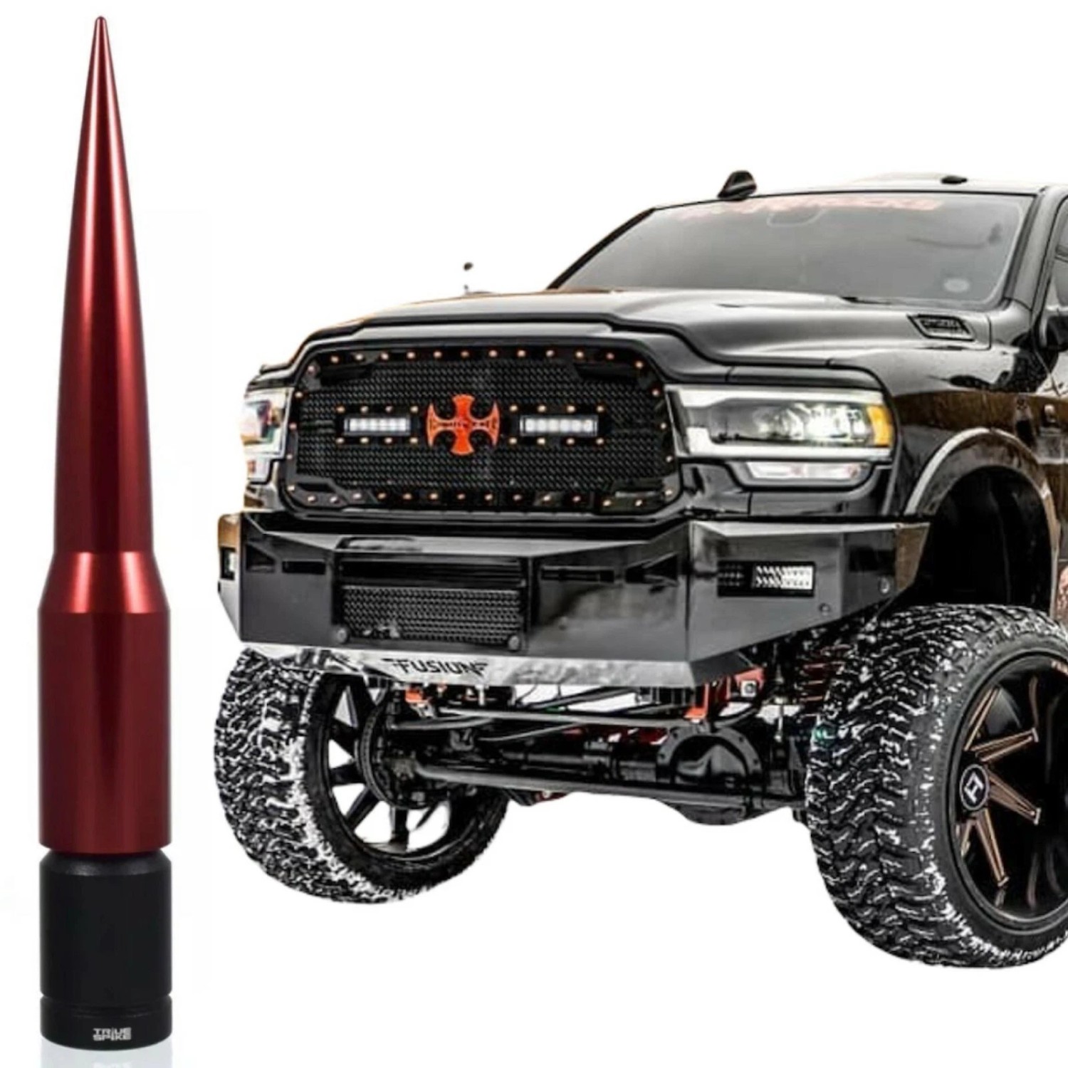 True Spike Red Antenna for Dodge Ram 1500 2500 3500 Fits All Years ...
