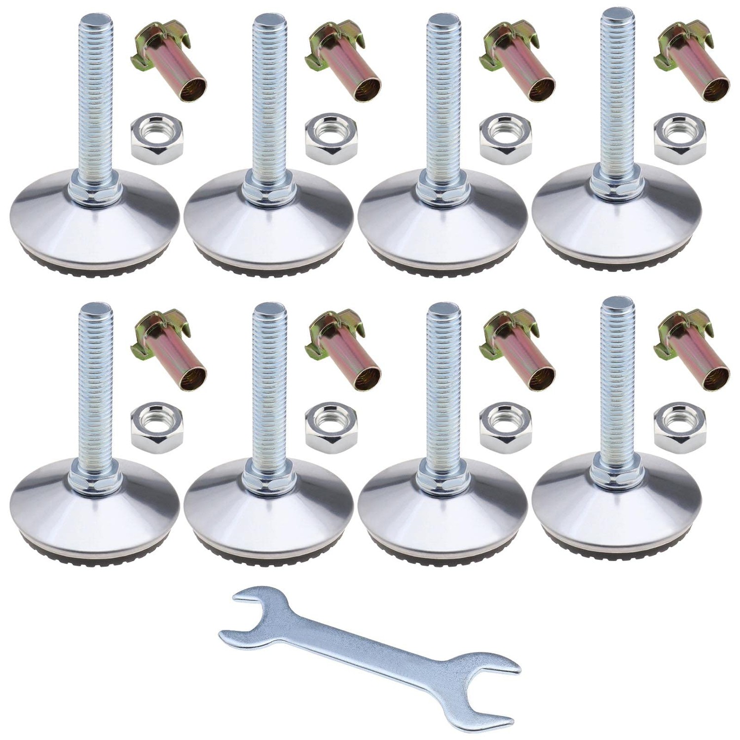eMagTech 8 Set Adjustable Levelling Feet M10 Height Adjuster Furniture ...