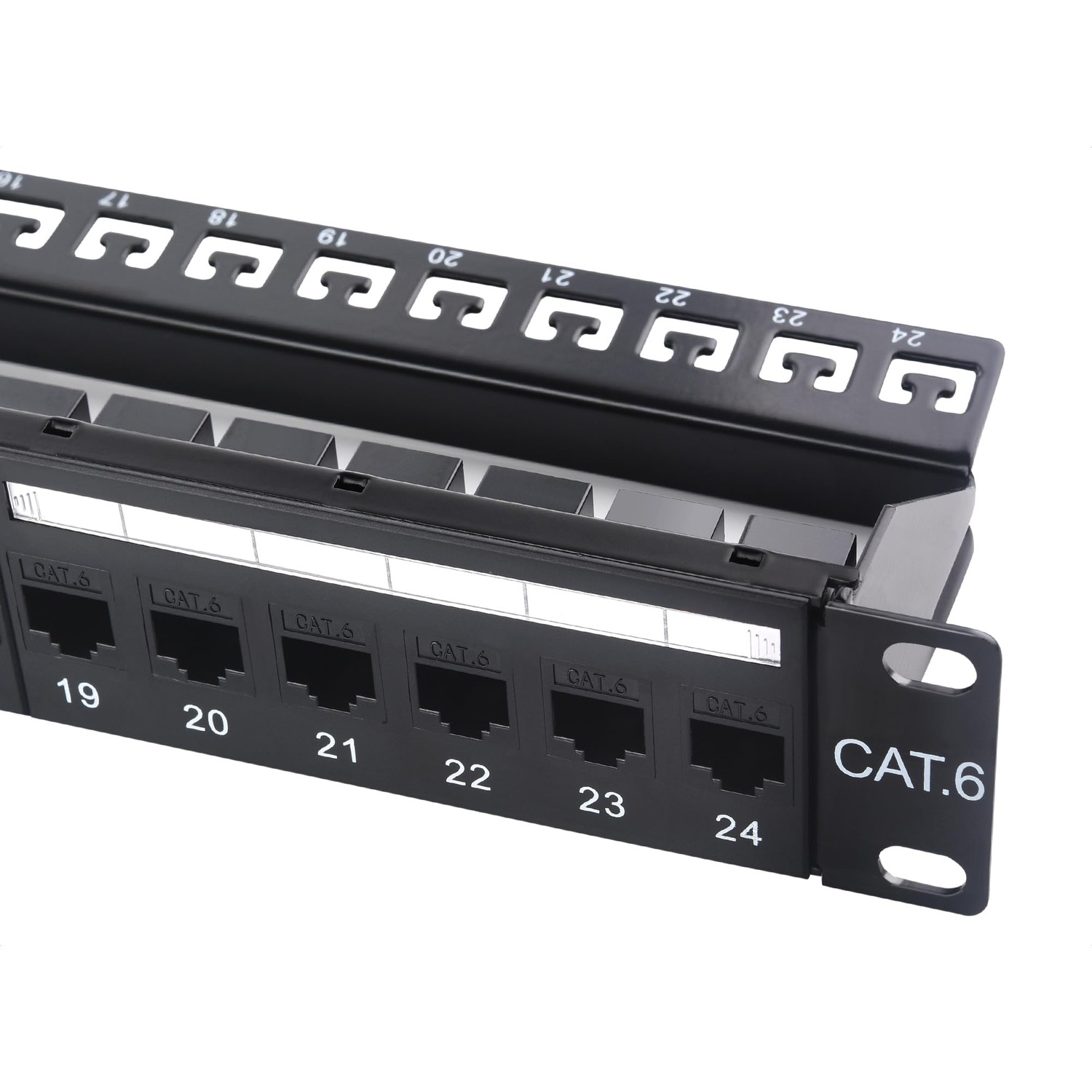 Cable Matters 1U 19-Inch 24-Port 10Gbps Cat6 Ethernet Patch Panel with ...