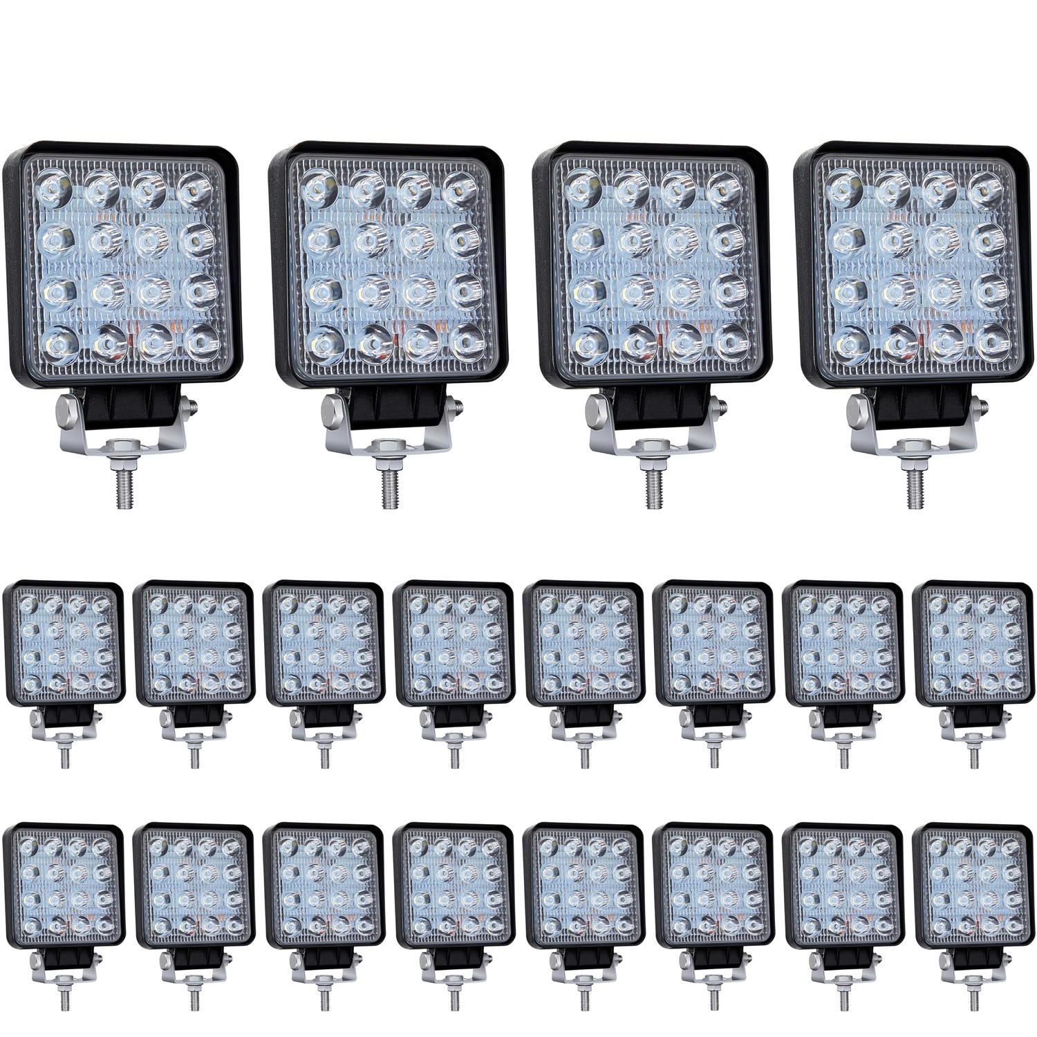 SAN YOUNG LED Light Pods for Truck, 4 Inch 48W 4000lm 12V 24V LED Work ...