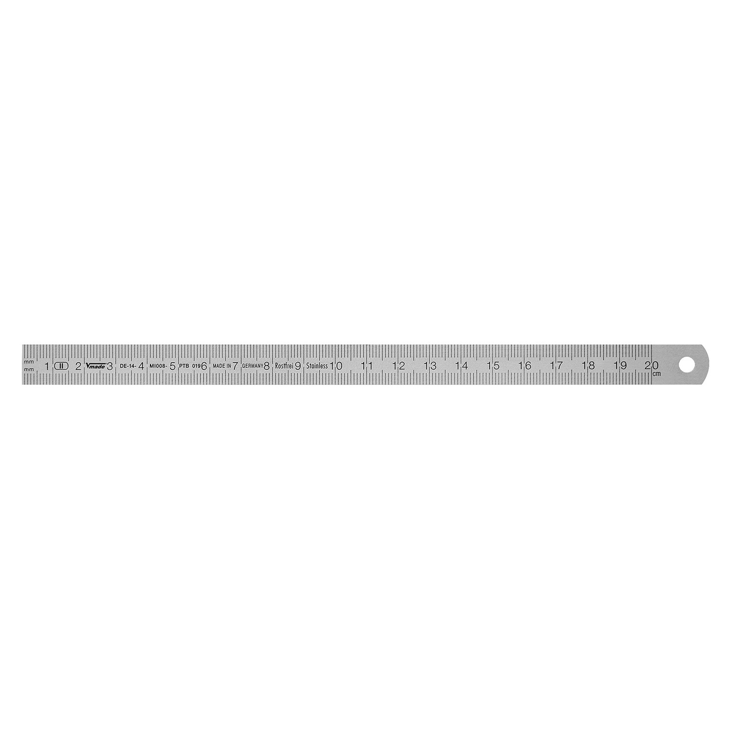 Vogel Germany Steel ruler (type A, measuring range 200 mm, cross ...