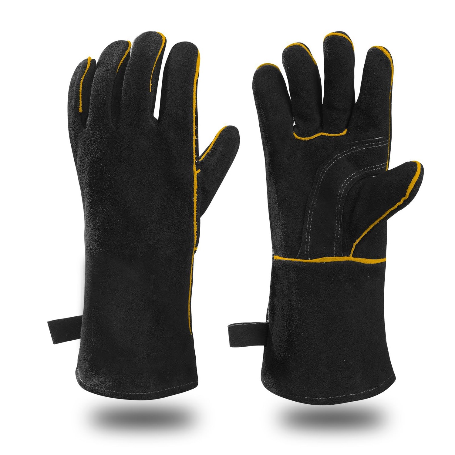 TXWLLIU Welding Gloves Unisex Made of Heat and Fireproof Leather for ...